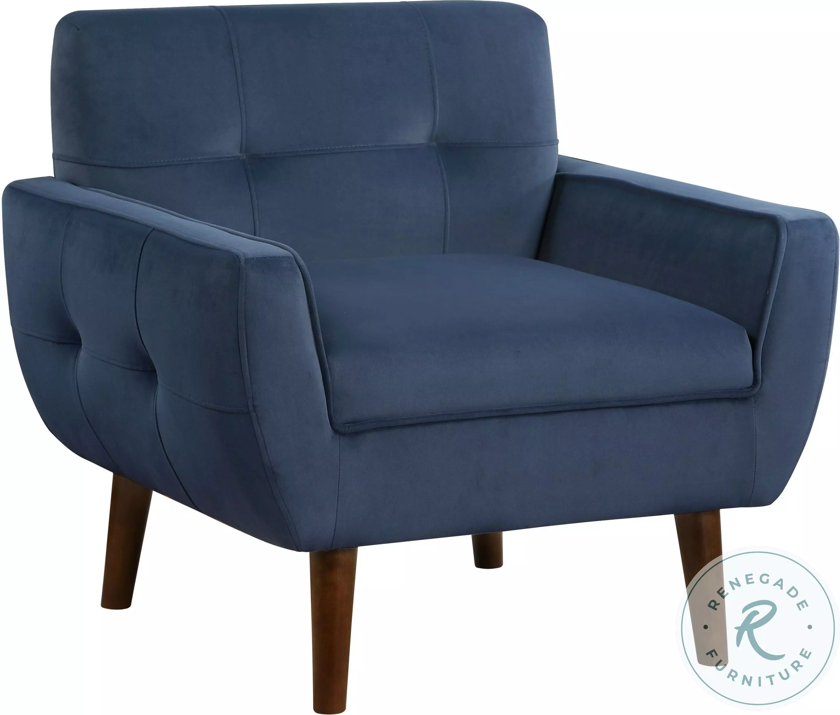 Upton Navy Accent Chair From Homelegance | Coleman Furniture