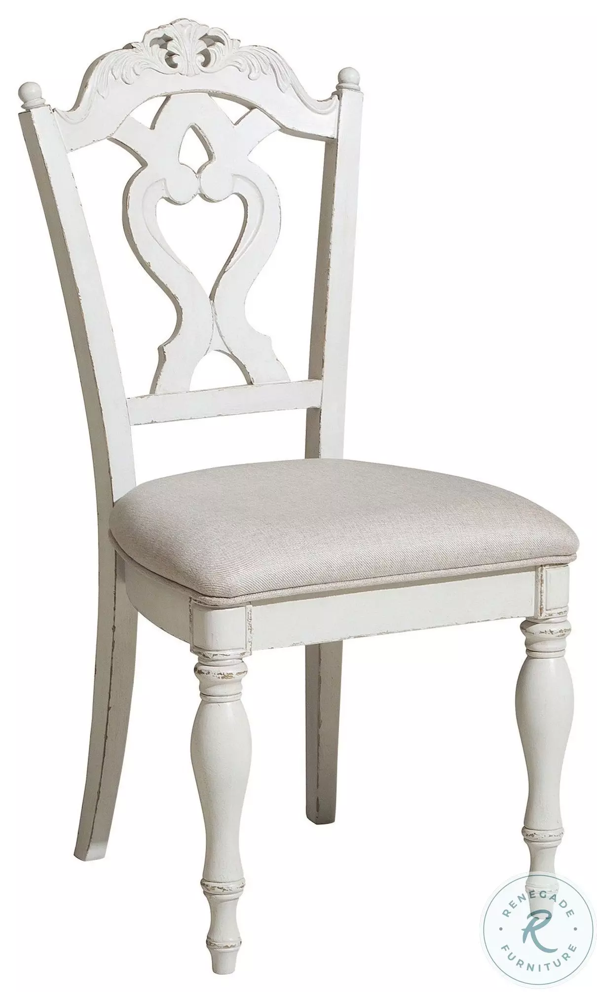 Cinderella Antique White With Grey Rub Through Desk Chair from ...