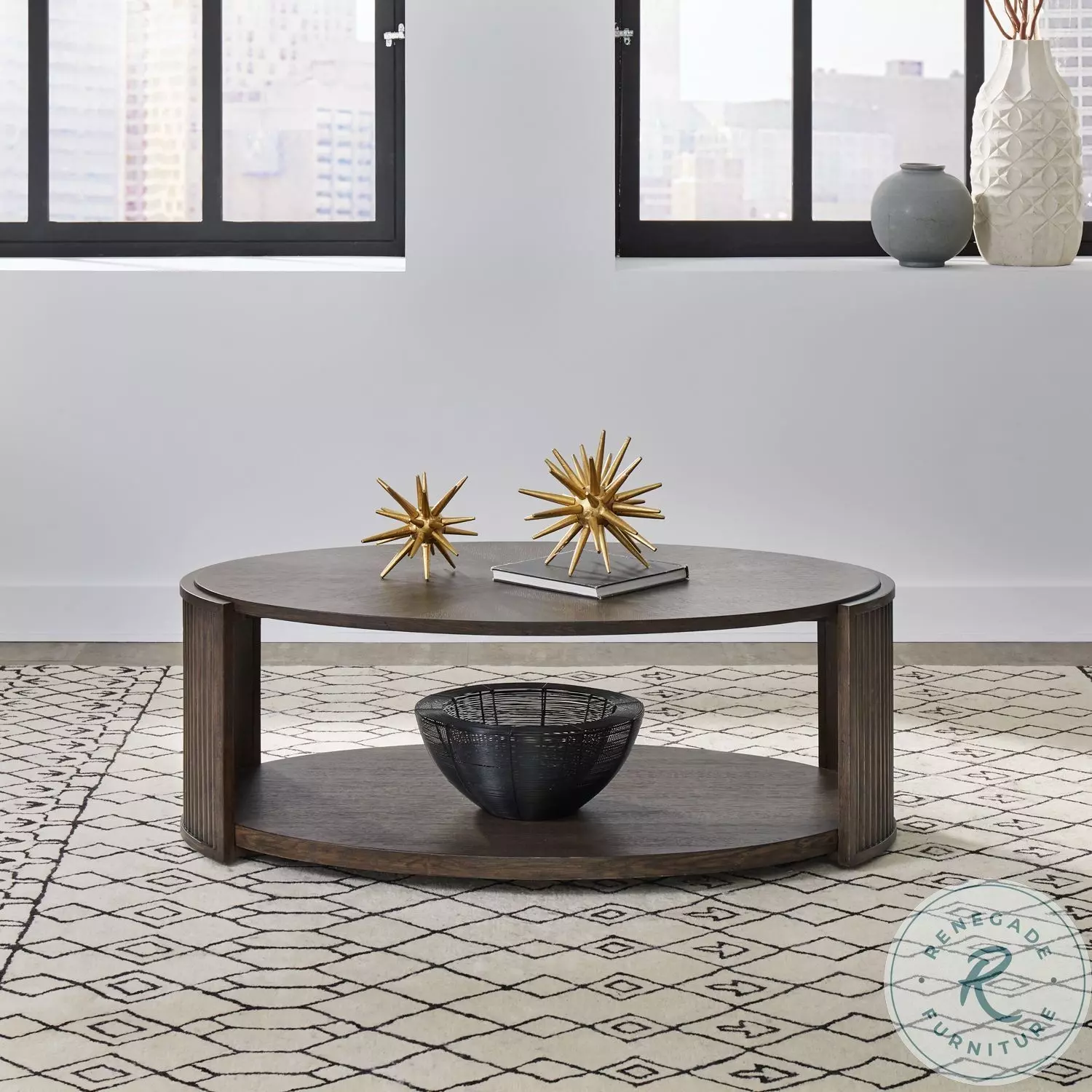 Urban Vista Coffee Bean Oval Cocktail Table From Briarwood Living ...