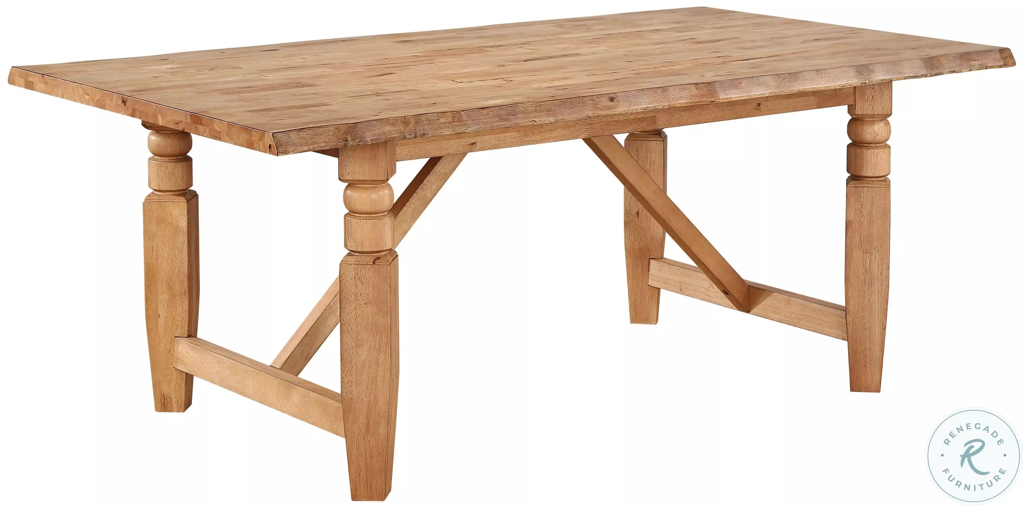 Logan's Edge Natural Live Edge Trestle Dining Table From Home Gallery ...