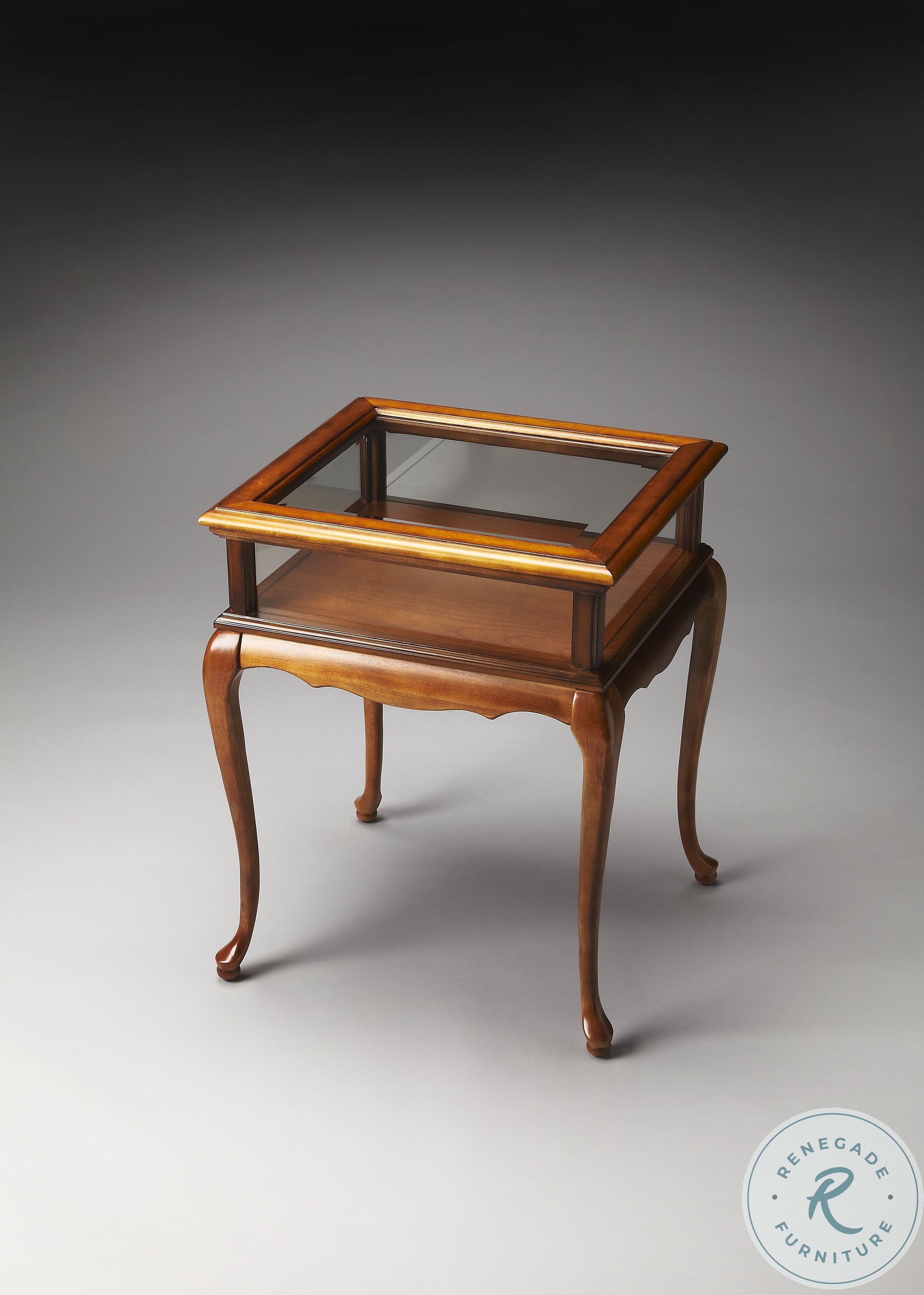 Cherry Burton Olive Ash Burl Curio Table from Butler (1484101 ...