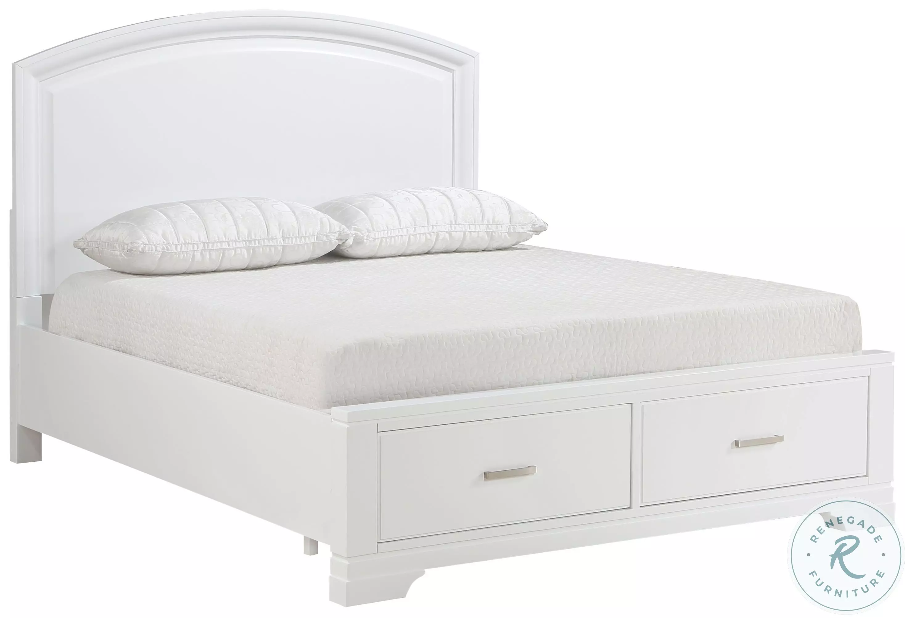 Hudson White Queen Storage Platform Bed From Homelegance | Coleman ...