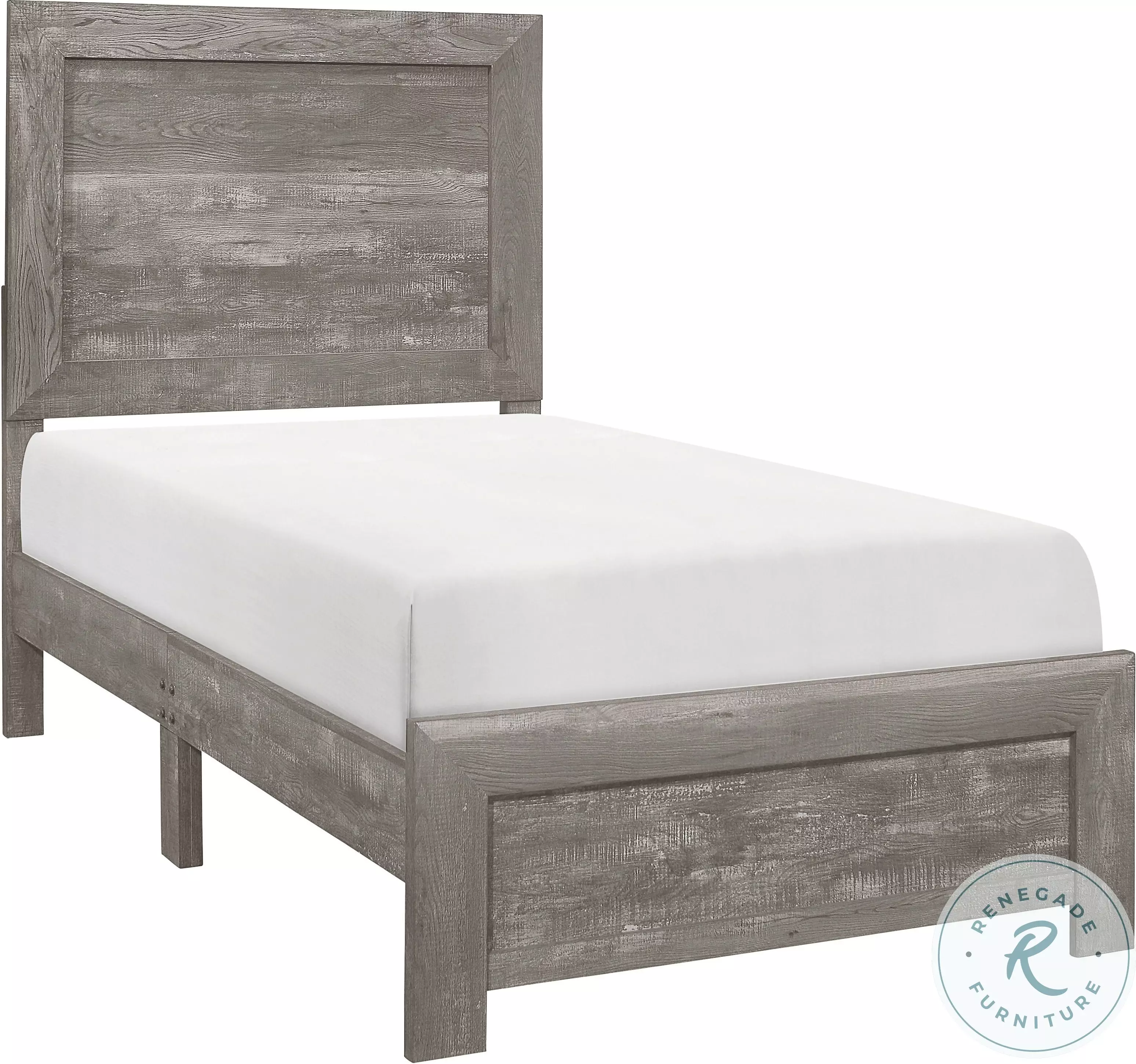 Corbin Gray Twin Panel Bed In A Box From Homelegance | Coleman Furniture