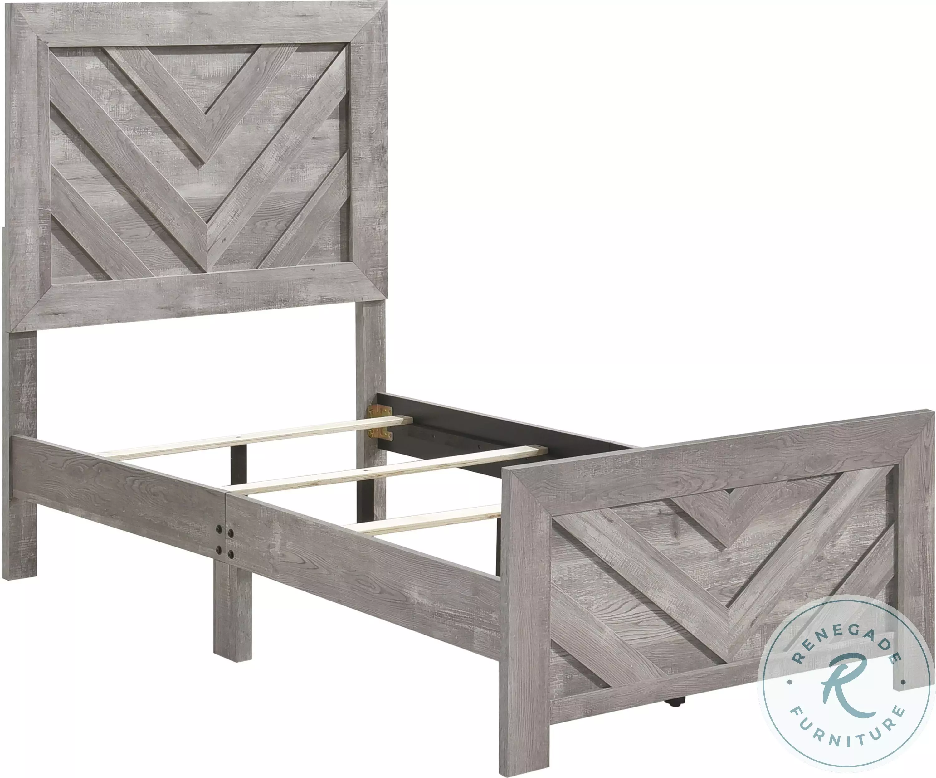 Corbin Gray Twin Panel Bed From Homelegance | Coleman Furniture