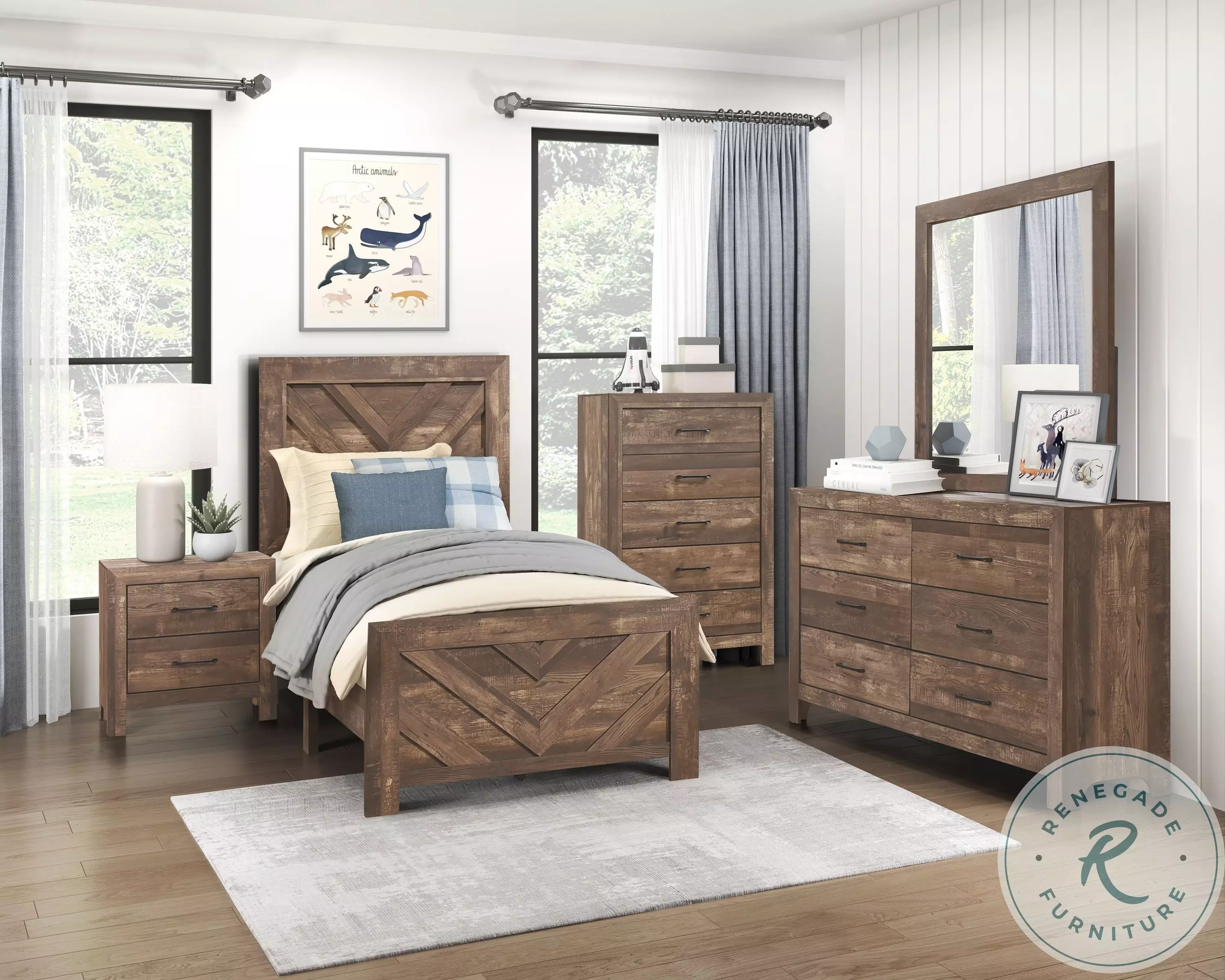 Corbin Youth Panel Bedroom Set from Homelegance | Coleman Furniture
