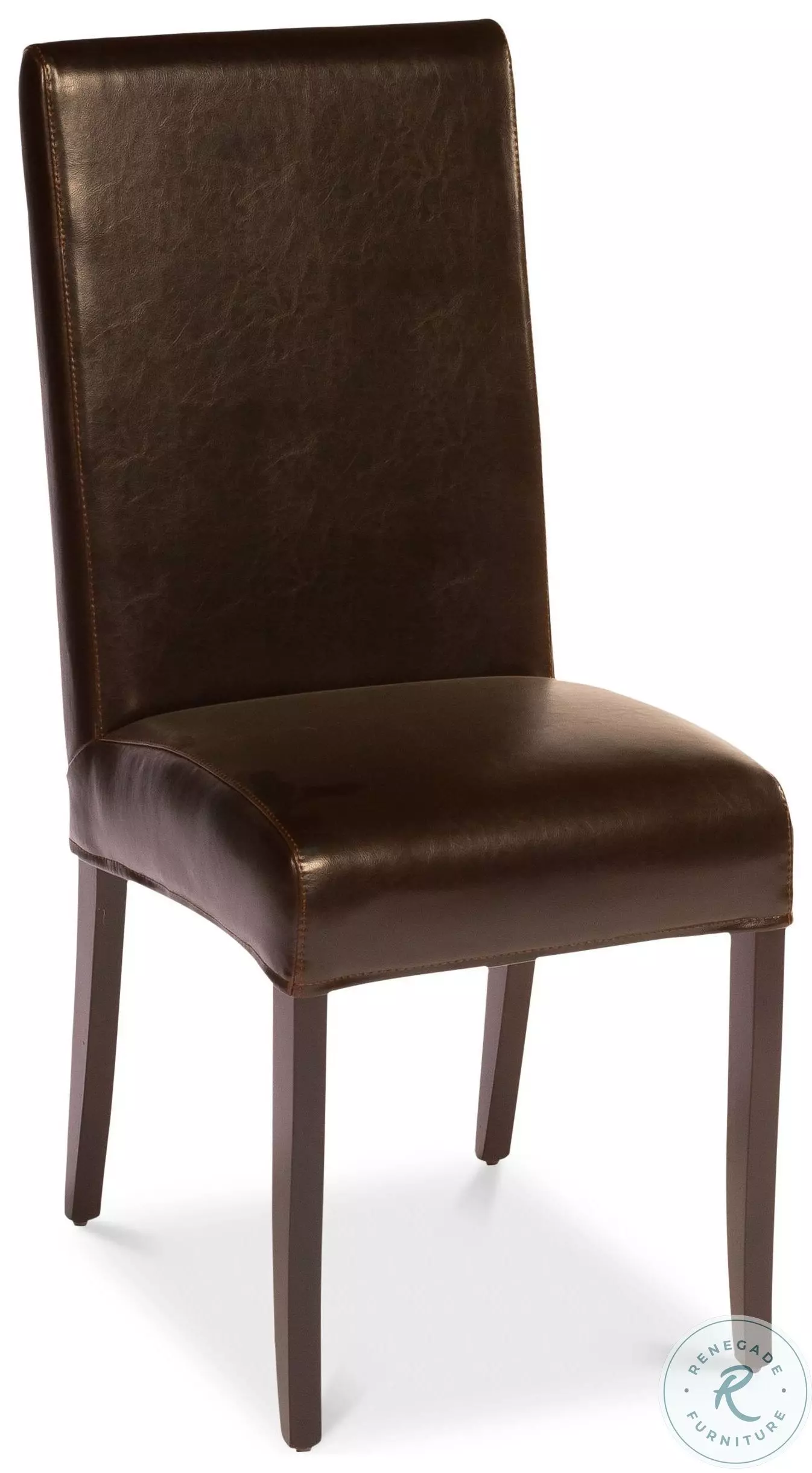 Milano Brown Leather Side Chair from Sarried | Coleman Furniture