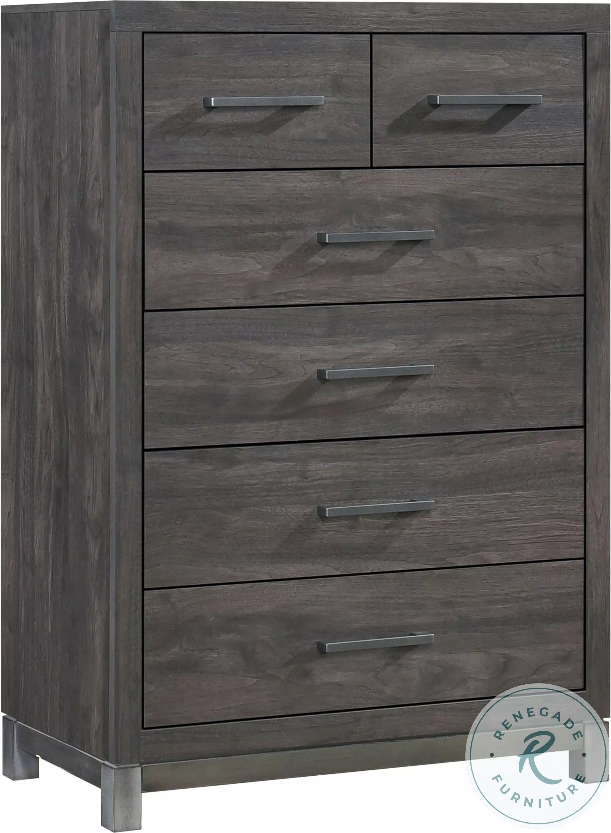 Zephyr Brownish Gray And Antique Silver 6 Drawer Chest From Homelegance ...