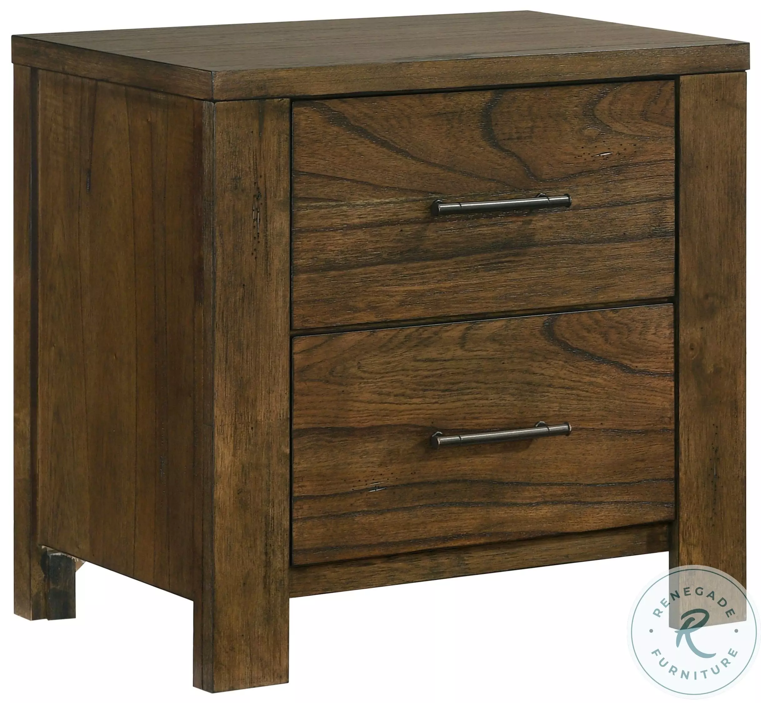 Sullivan Wire Brushed Oak 2 Drawer Small Nightstand From Homelegance ...