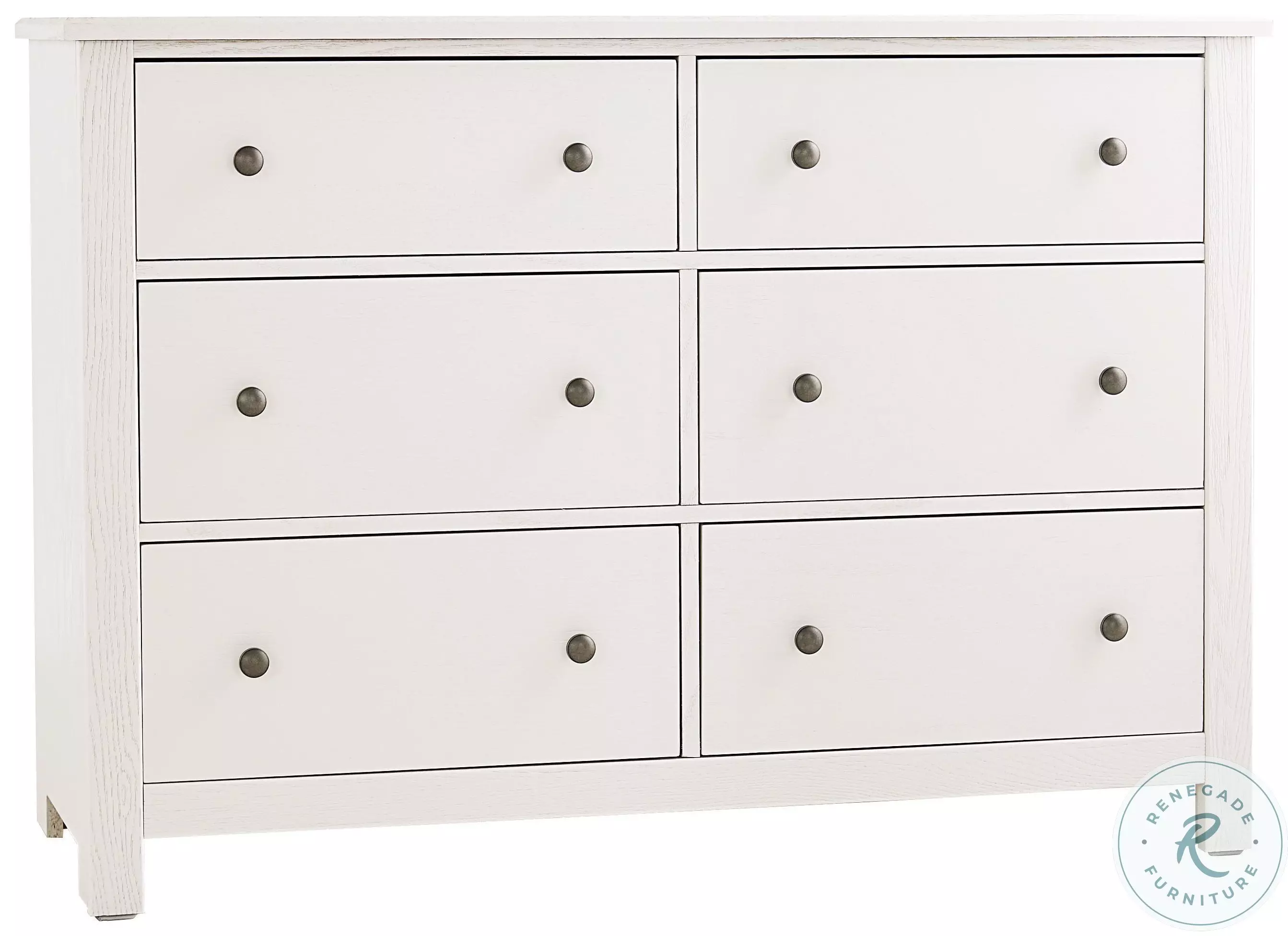 Fundamentals White 6 Drawer Dresser From Vaughan Bassett | Coleman ...