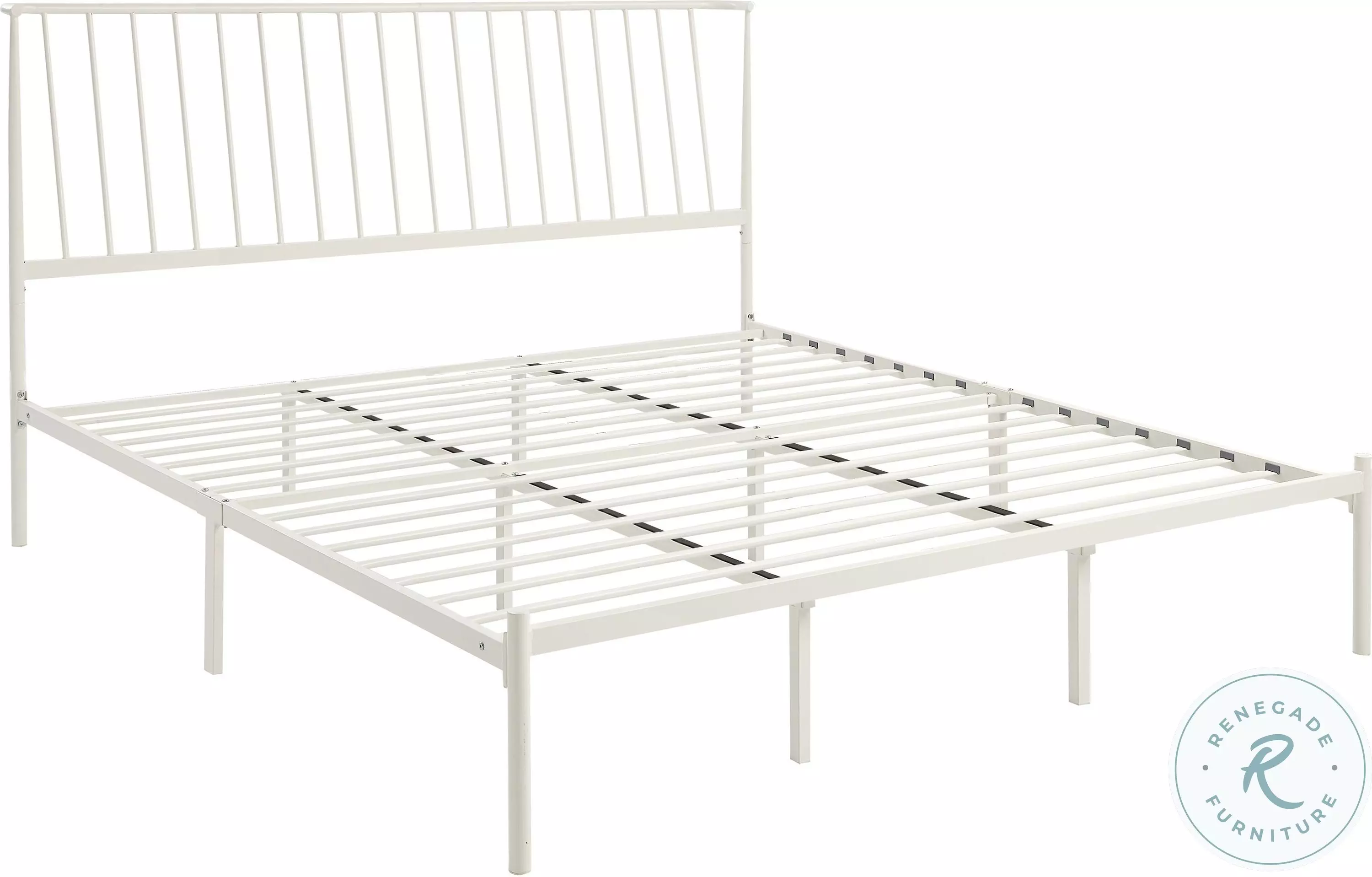 Augusta White King Platform Bed From Homelegance | Coleman Furniture