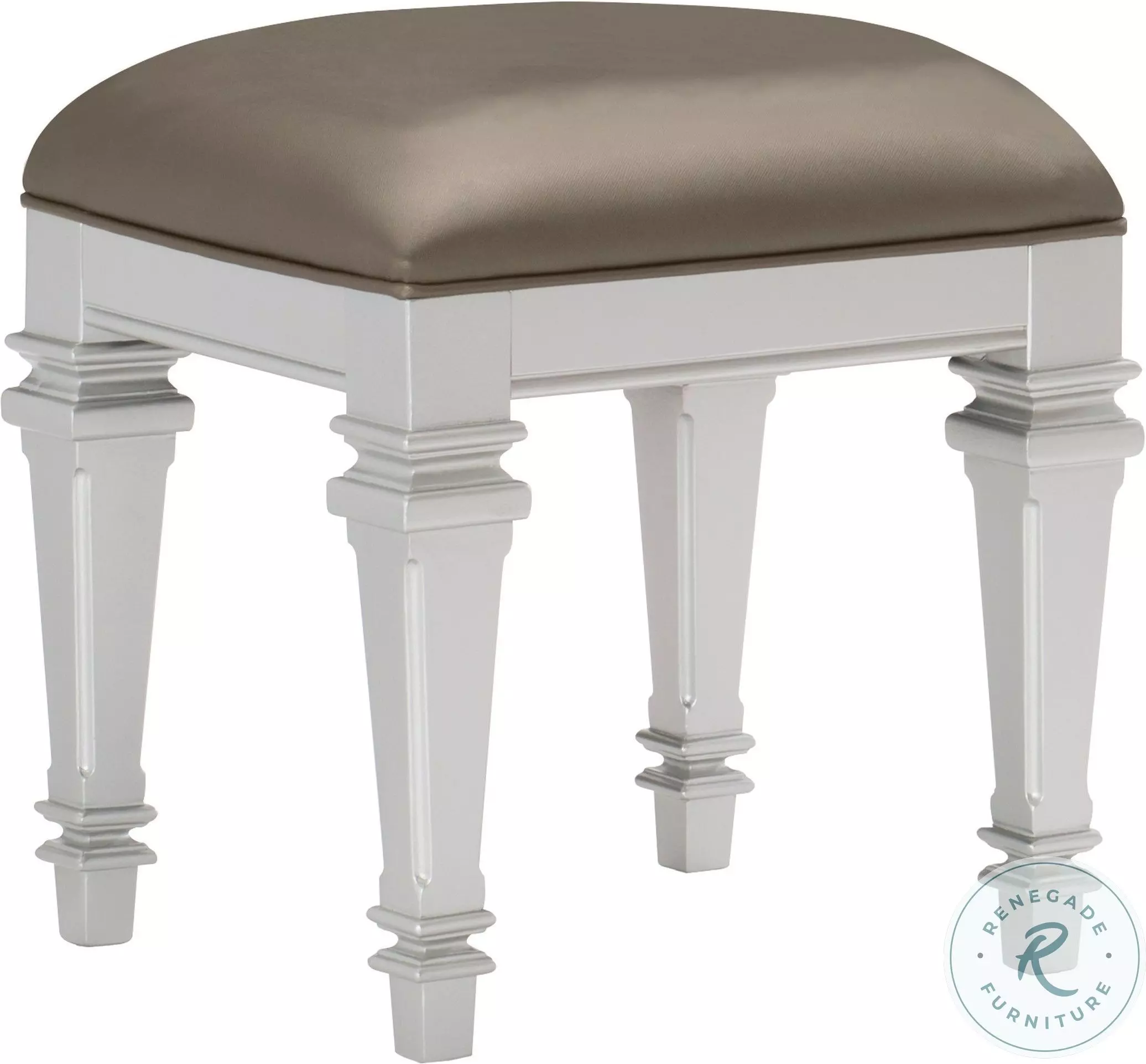 Avondale Silver Vanity Stool from Homelegance | Coleman Furniture
