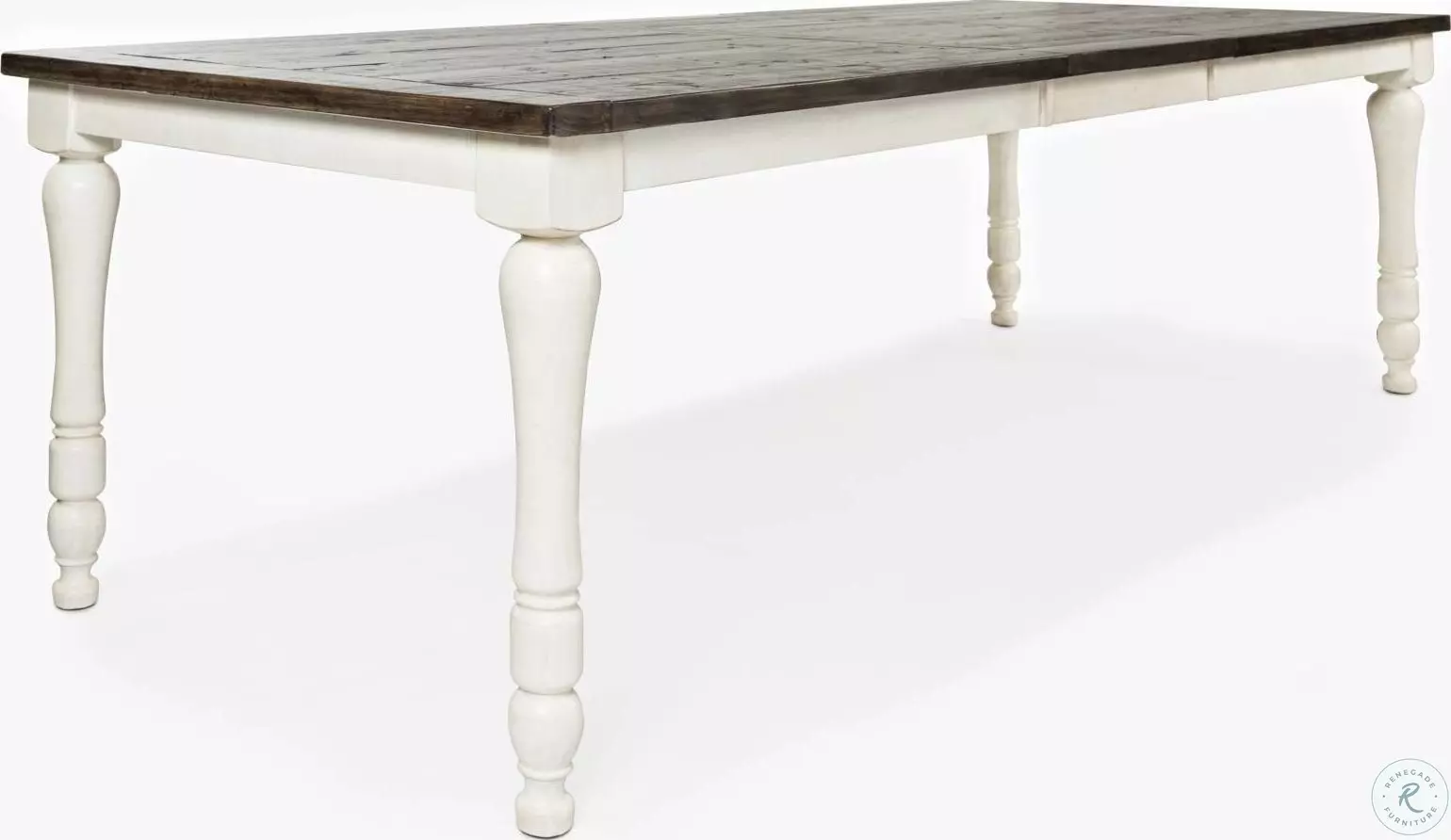 Madison County Vintage White Rectangular Extendable Dining Table from ...
