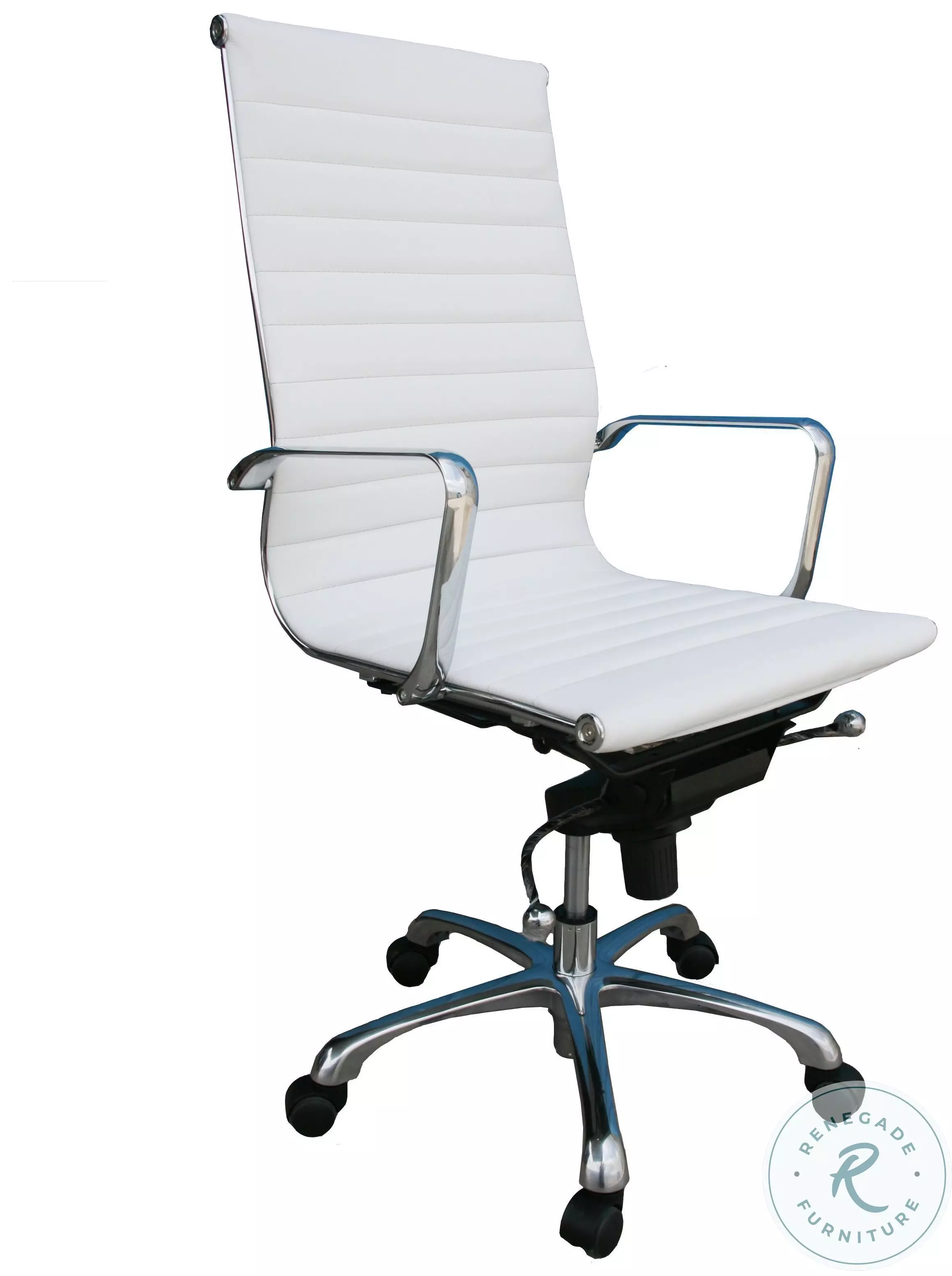 Comfy High Back White Office Chair from J&M (176501) | Coleman Furniture