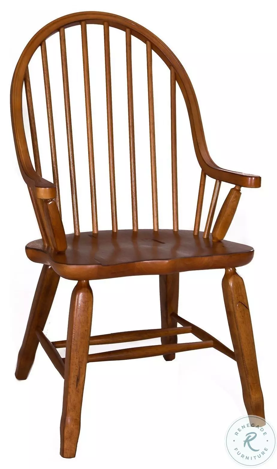 Treasures Rustic Oak Bow Back Arm Chair, 17-C2051, Liberty