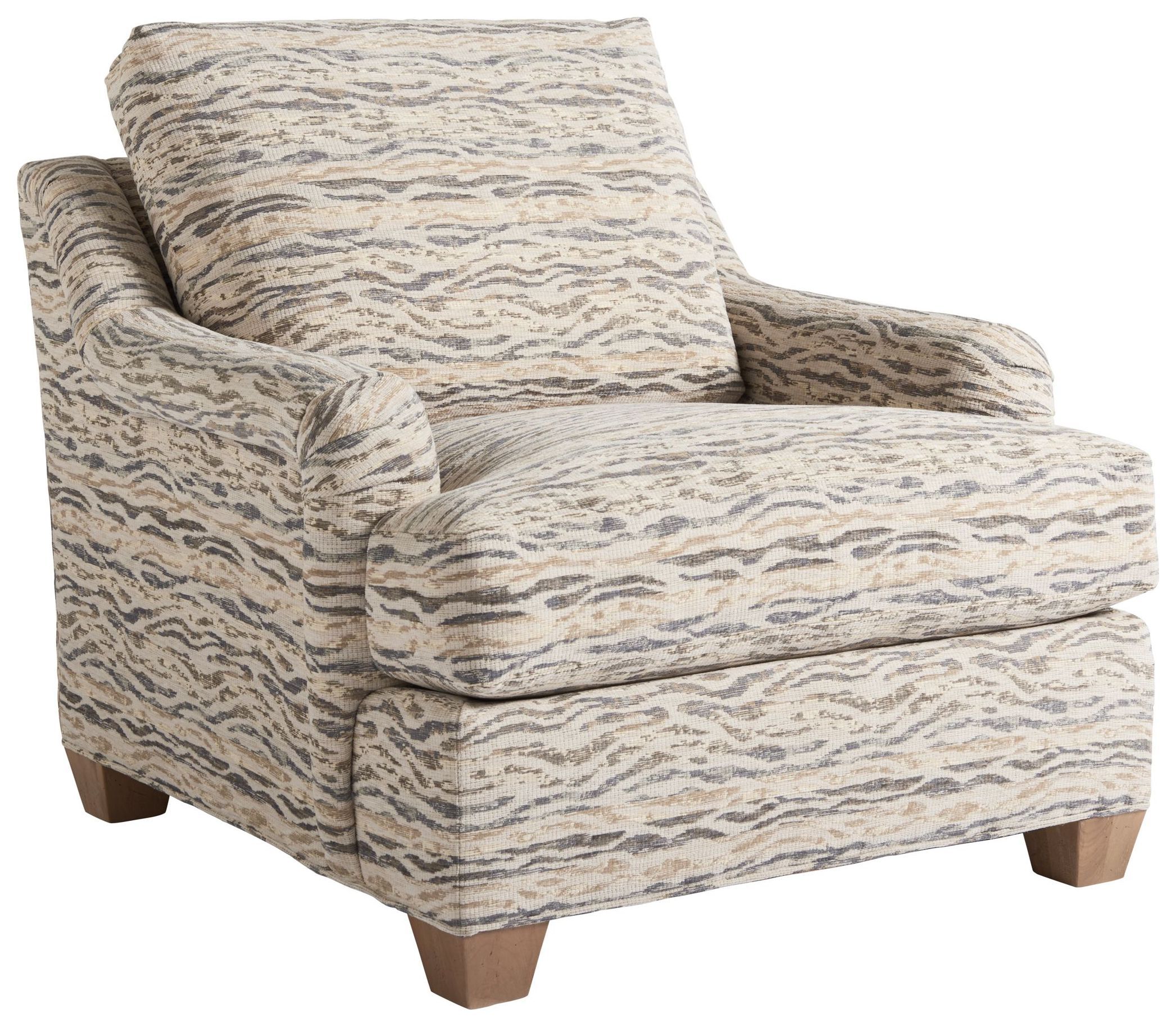 Los Altos Barton Blue and Beige Upholstered Accent Chairfrom Tommy ...
