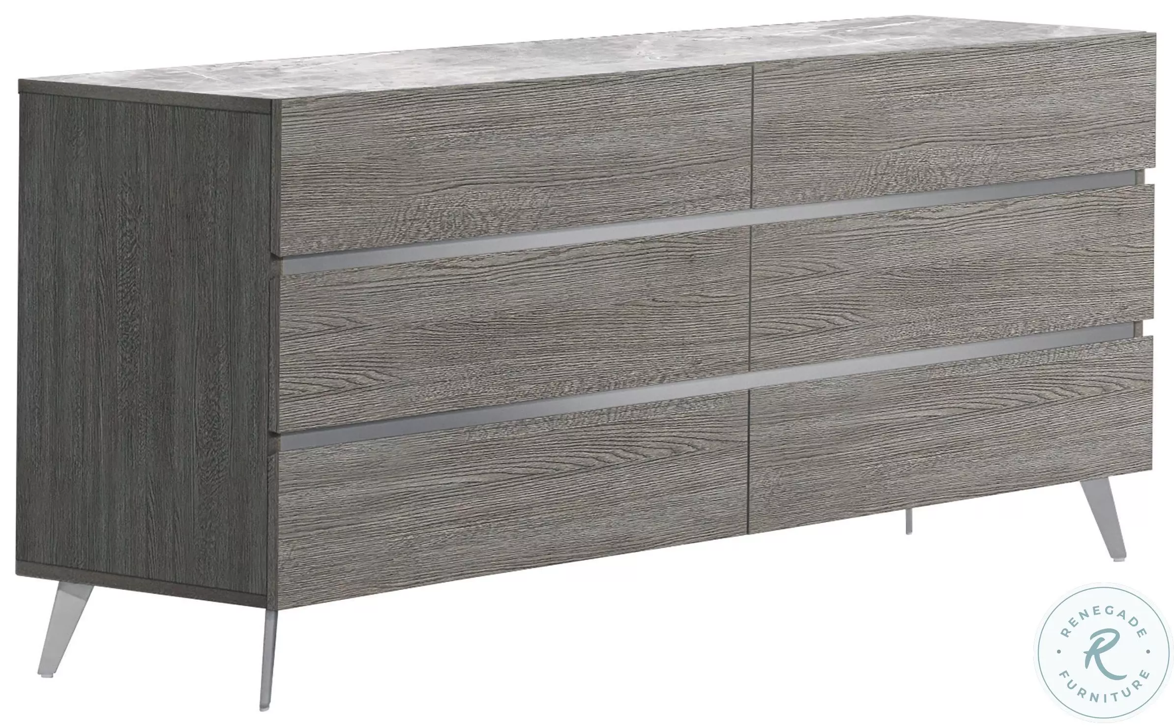 Victoria Anthracite Melamine Gray Marble Dresser From JNM | Coleman ...