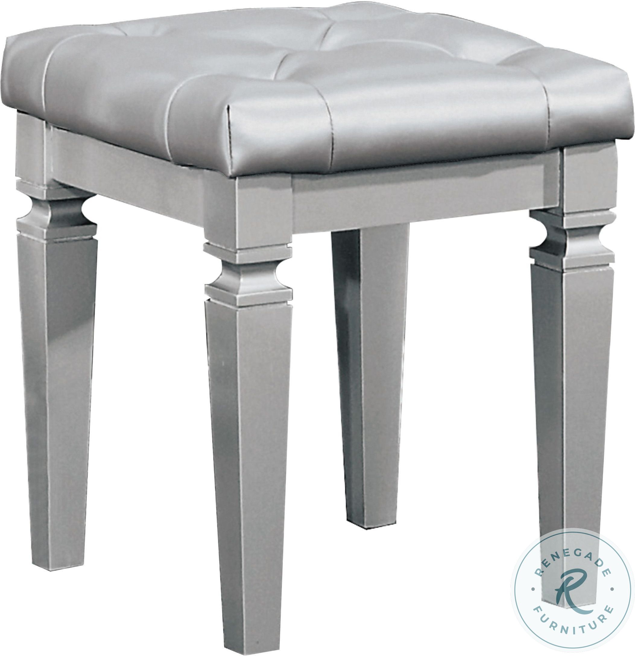 Allura Silver Vanity Stool from Homelegance | Coleman Furniture