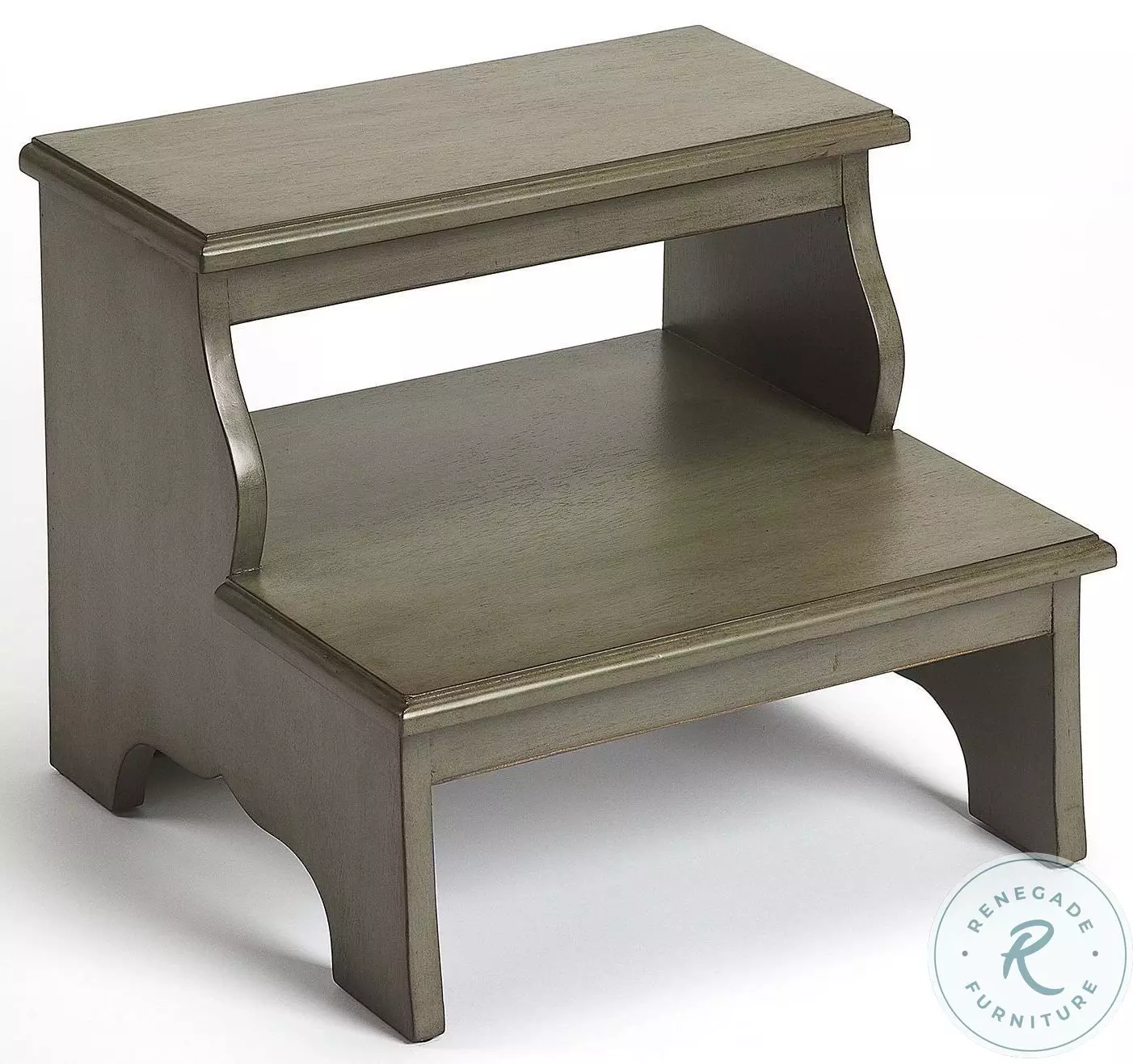 Melrose Silver Satin Step Stool from Butler | Coleman Furniture