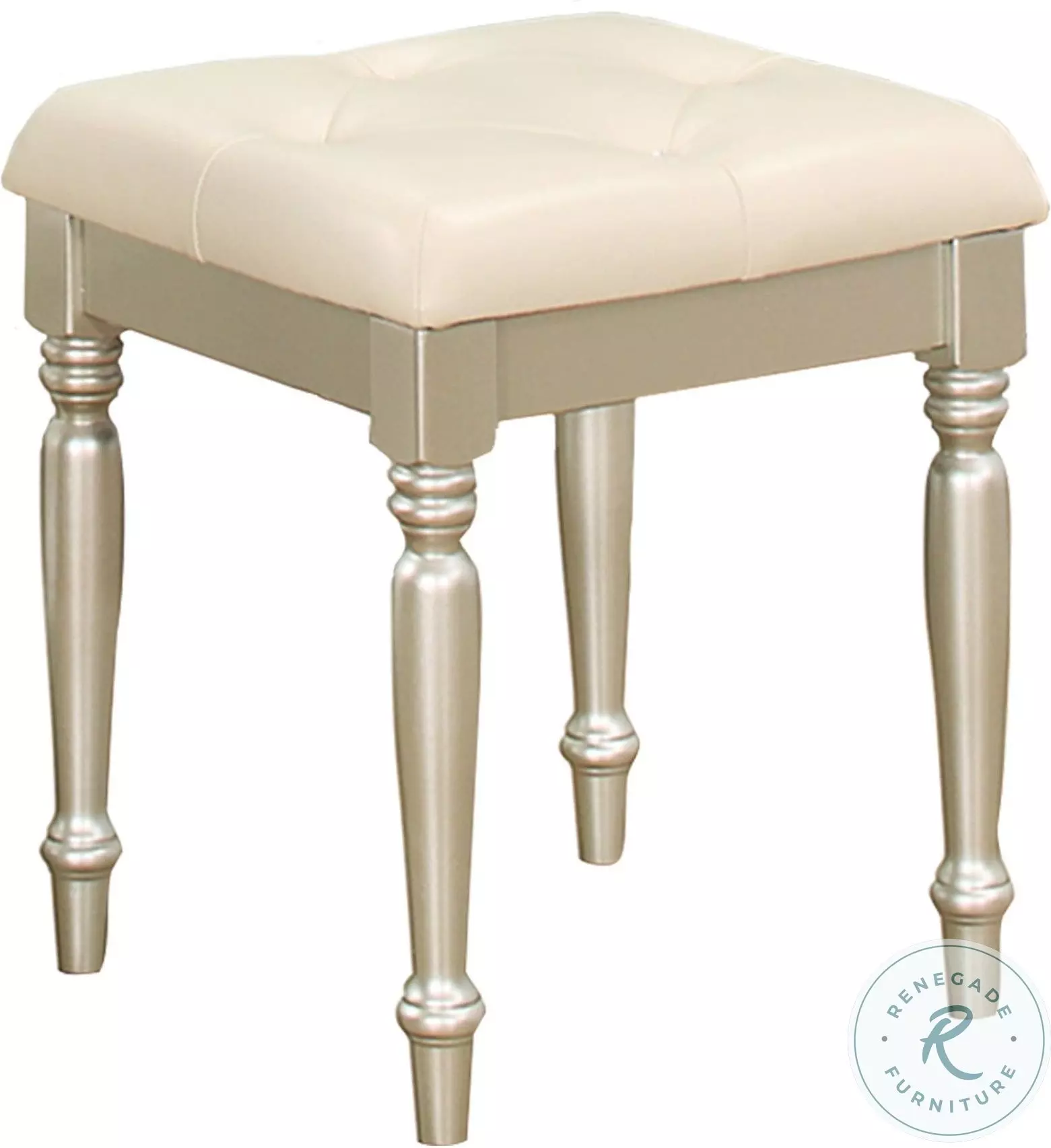 Celandine Silver Vanity Stool from Homelegance | Coleman Furniture