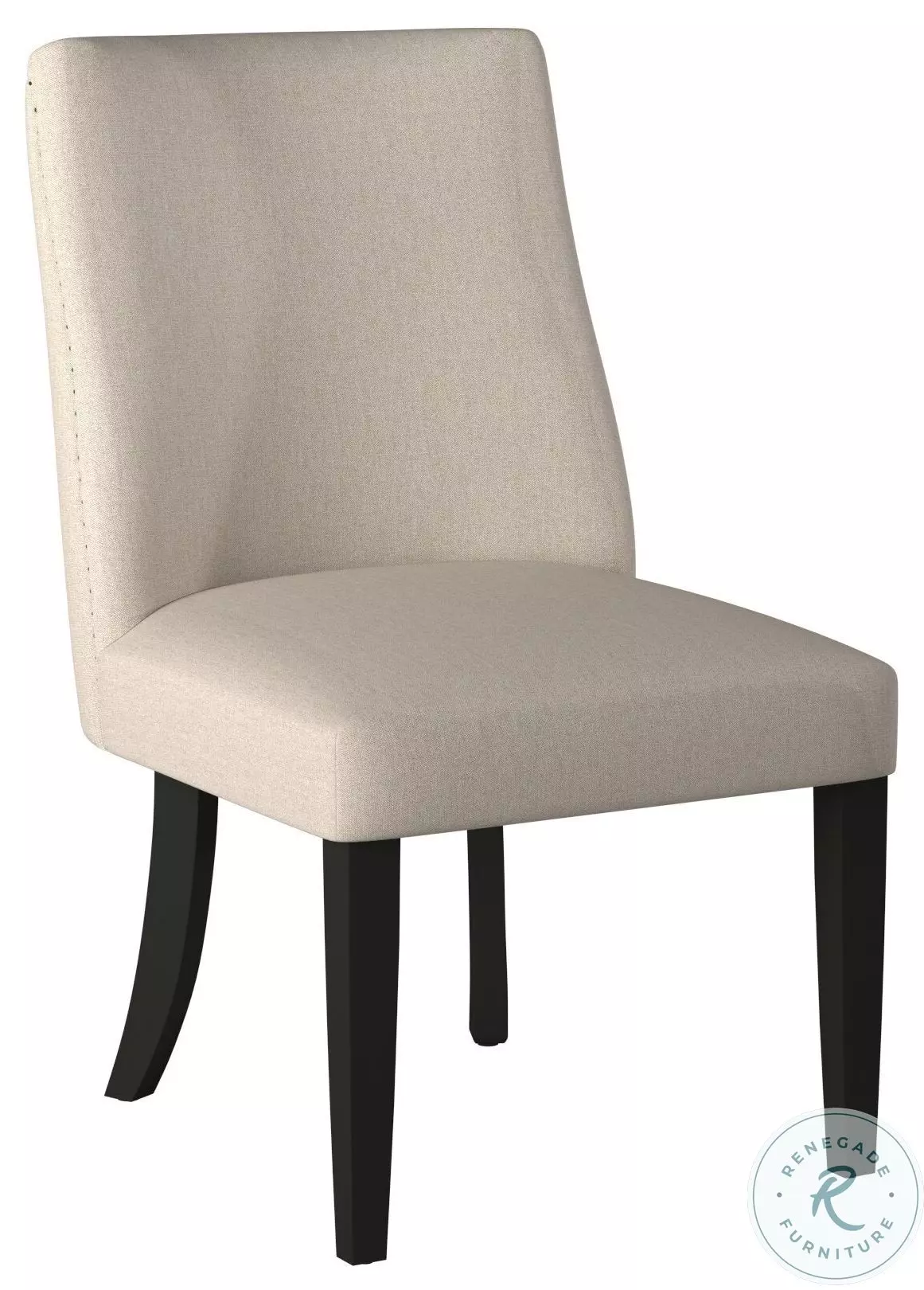 Live Edge Cream Upholstered Parson Chair Set of 2 from Alpine | Coleman ...