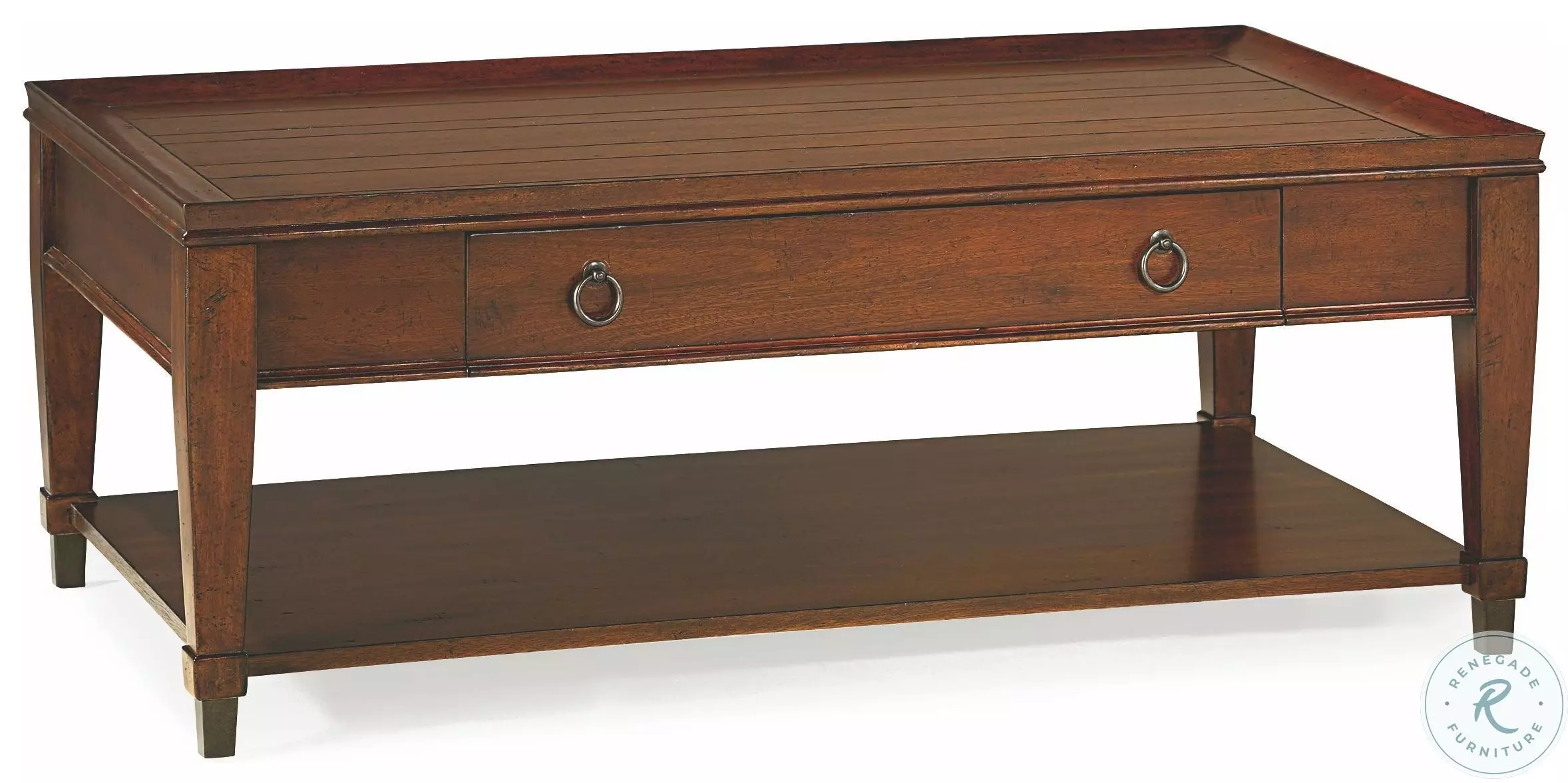 Sunset Valley Rich Mahogany Rectangular Cocktail Table from Hammary ...