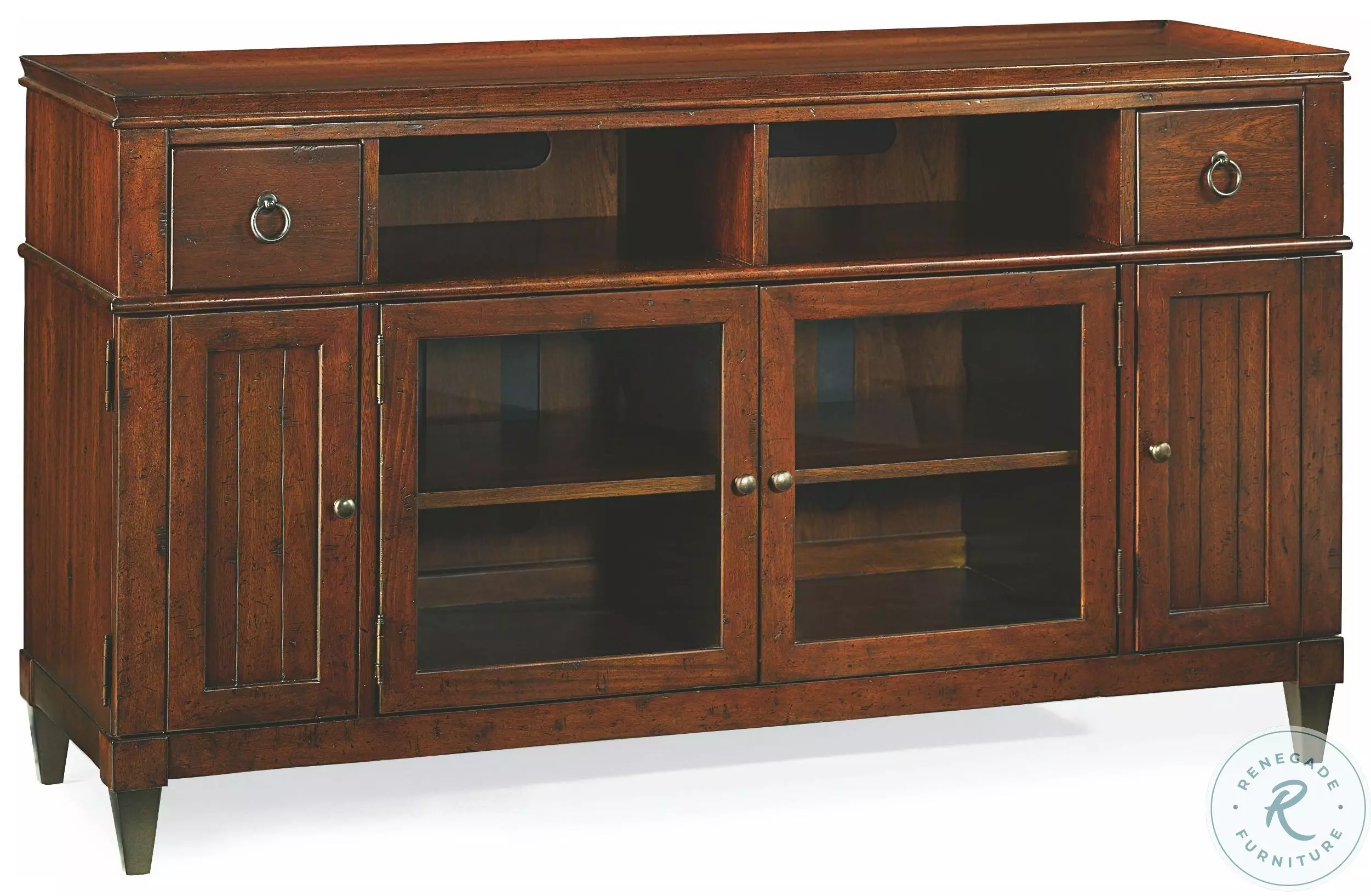 Sunset Valley Rich Mahogany 60" Entertainment Console From Home Gallery ...