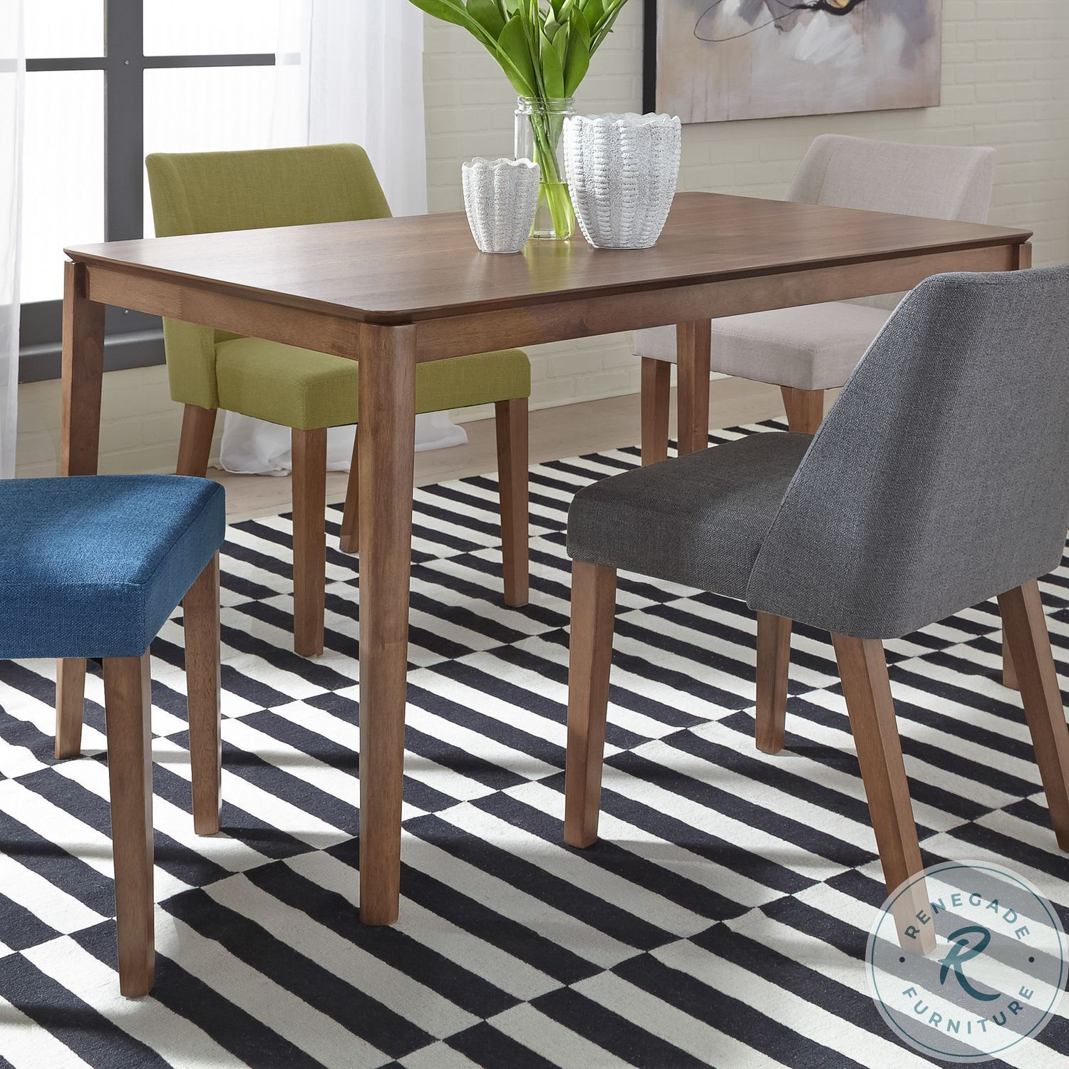 Space Savers Satin Walnut Rectangular Leg Dining Table from Liberty ...