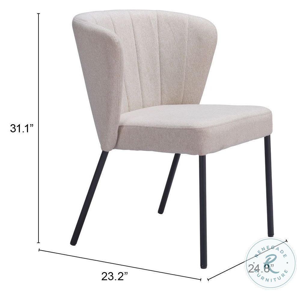 Aimee White Stackable Dining Chair Set of 2 From Zuo | Coleman Furniture