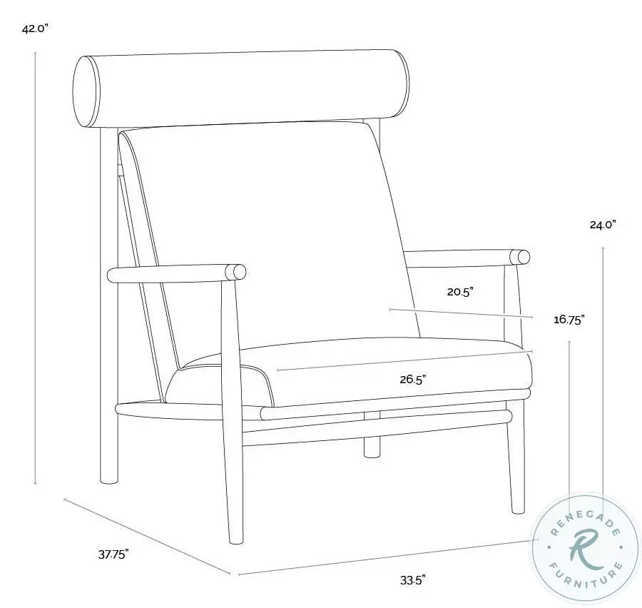 Cayden Sahara Camel Lounge Chair From Artisan's Nook | Coleman Furniture