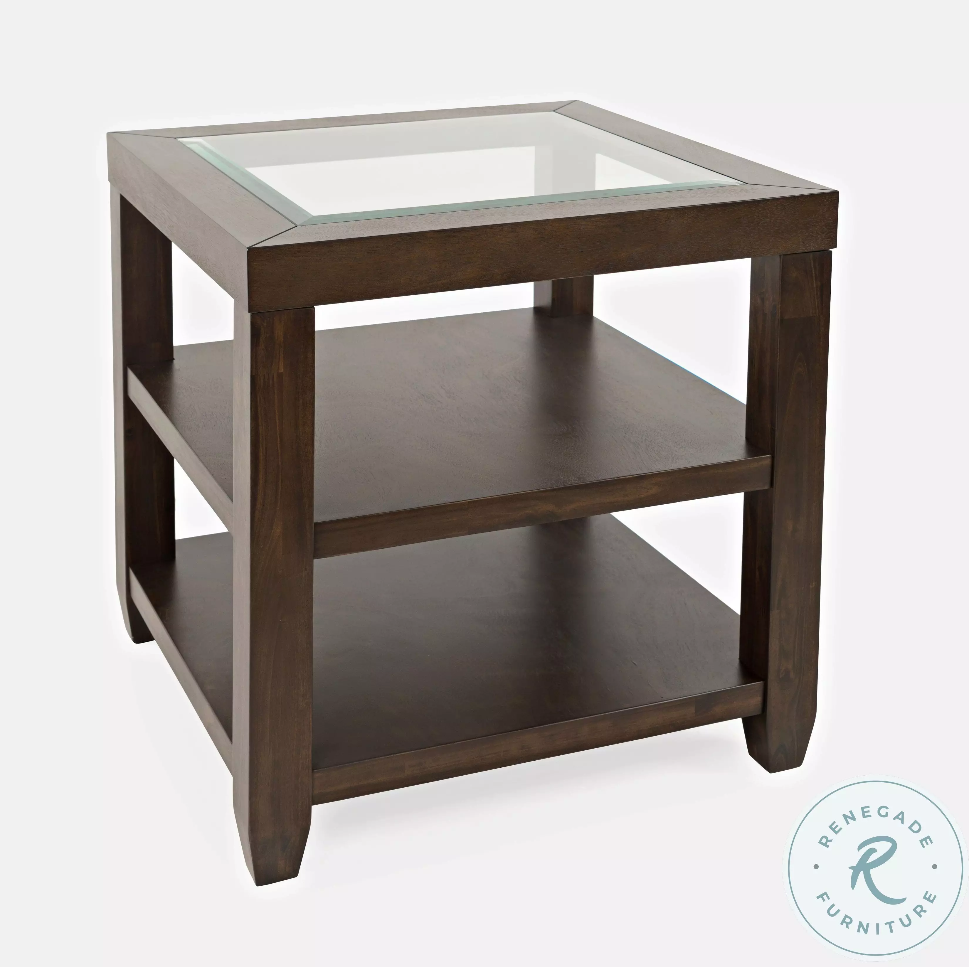 Urban Icon Merlot Glass Inlay End Table From Jofran | Coleman Furniture