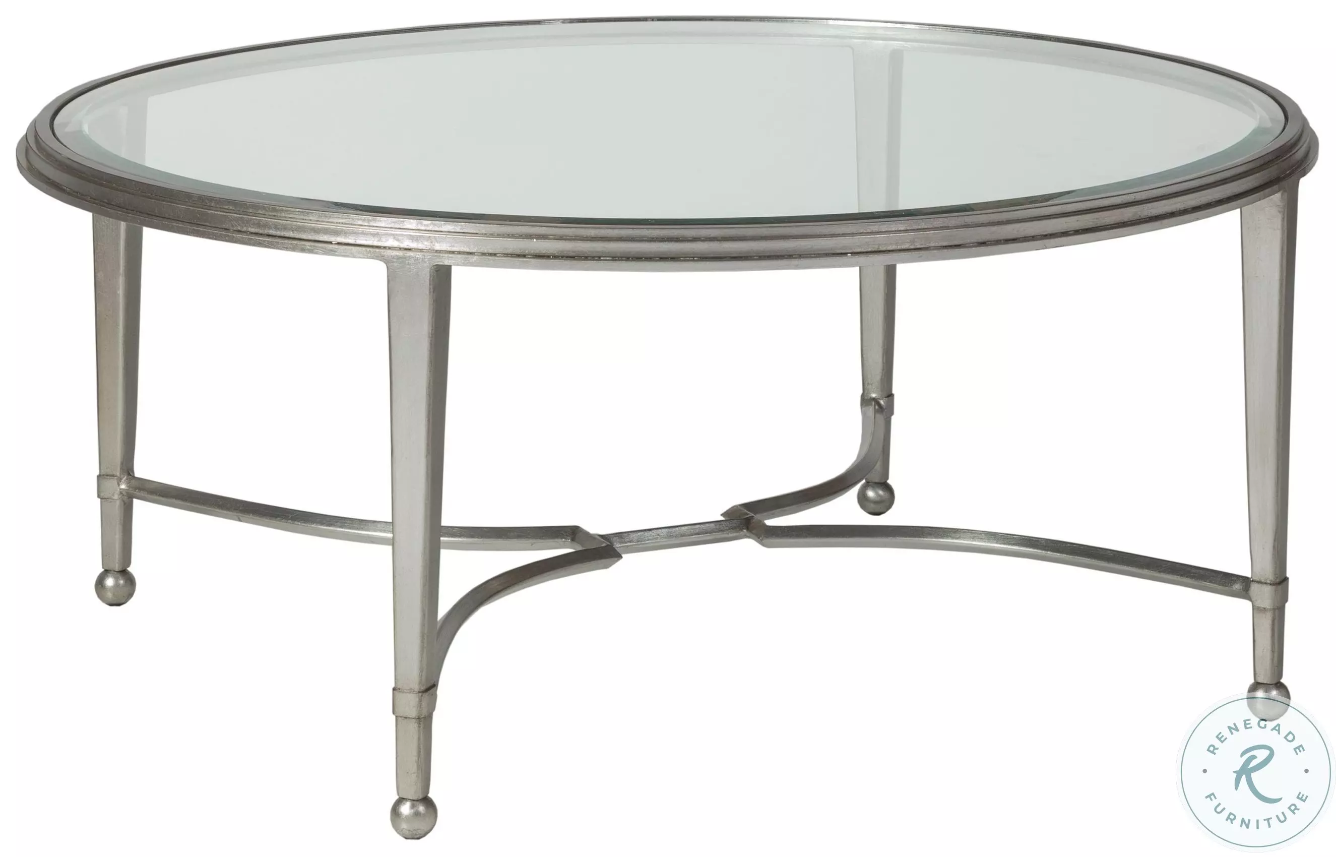 Metal Designs Silver Leaf Sangiovese Round Cocktail Table from ...