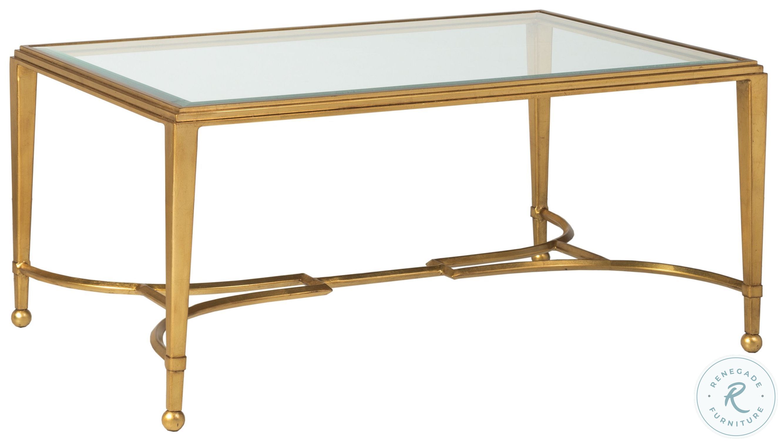 Metal Designs Gold Leaf Sangiovese Small Rectangular Cocktail Table ...