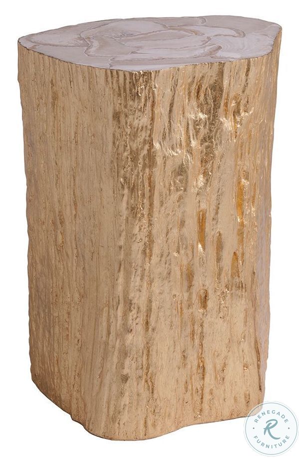 Trunk Segment Gold Leaf Accent Table from Artistica Home | Coleman Furniture