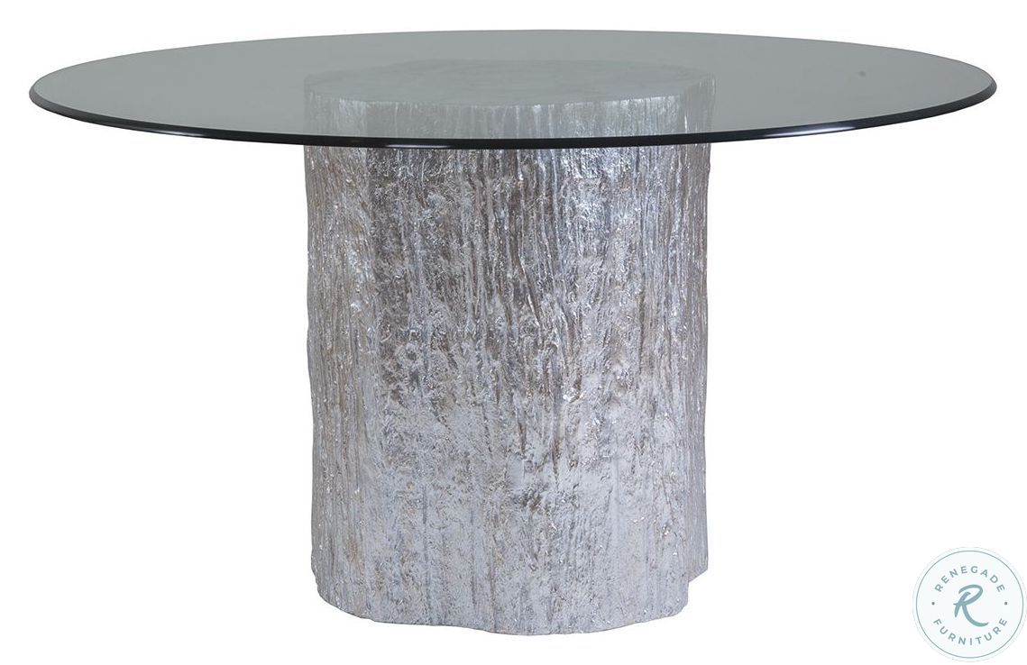 Signature Designs Silver Leaf Trunk Segment Round Dining Table from ...