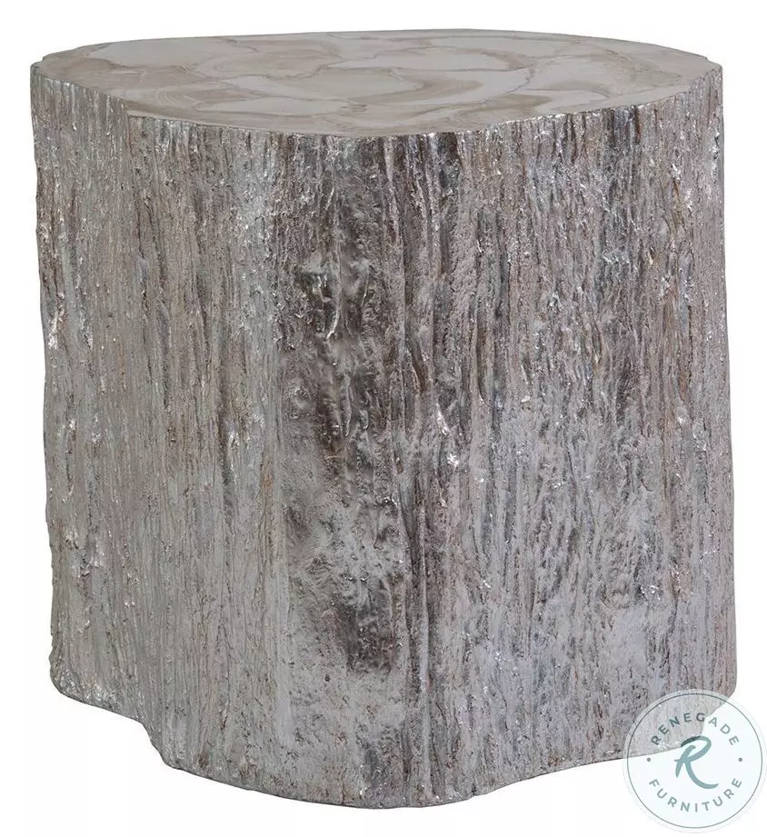 Trunk Segment Silver Leaf Side Table from Artistica Home | Coleman ...