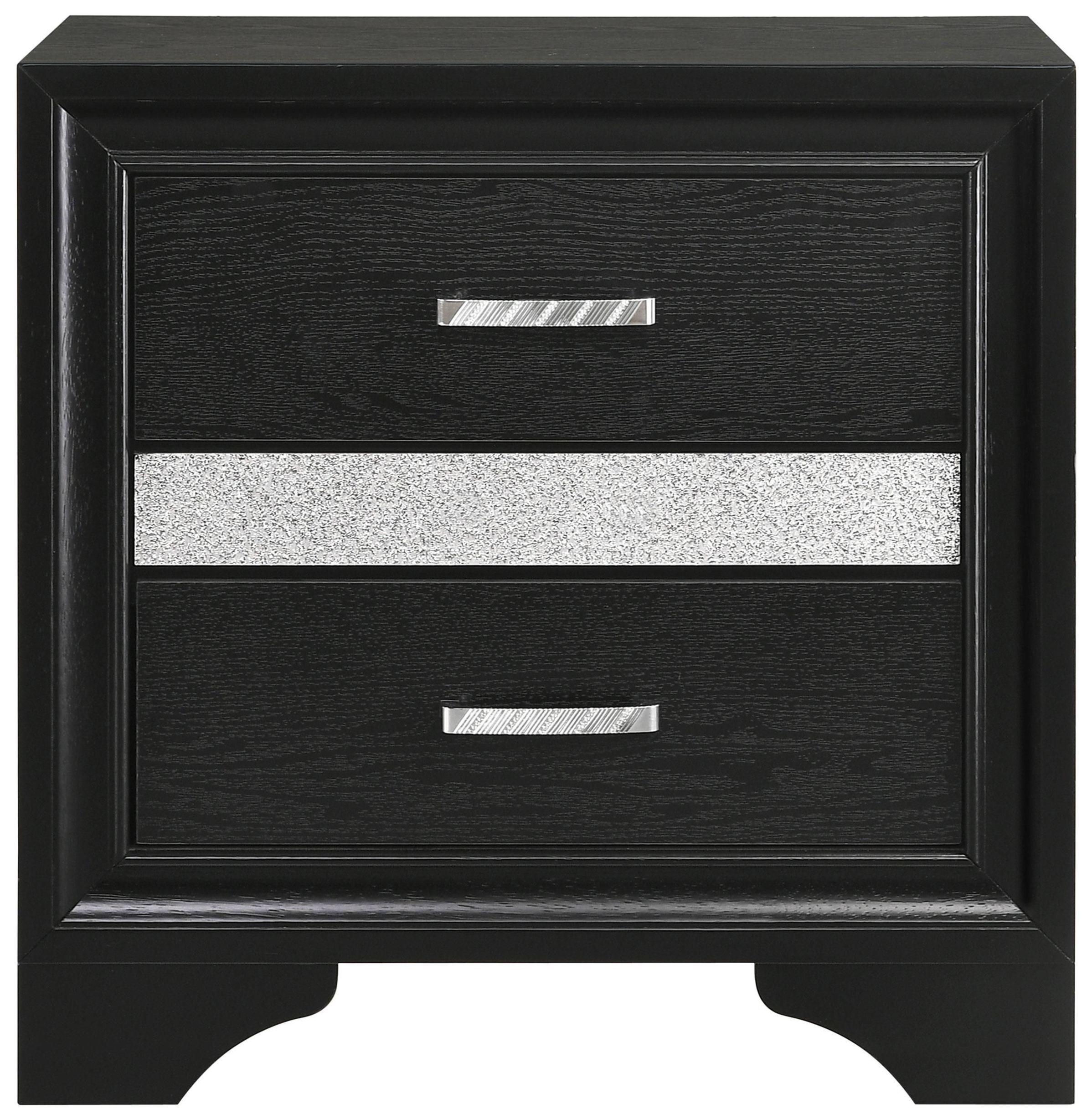 Miranda Black Nightstand from Coaster | Coleman Furniture