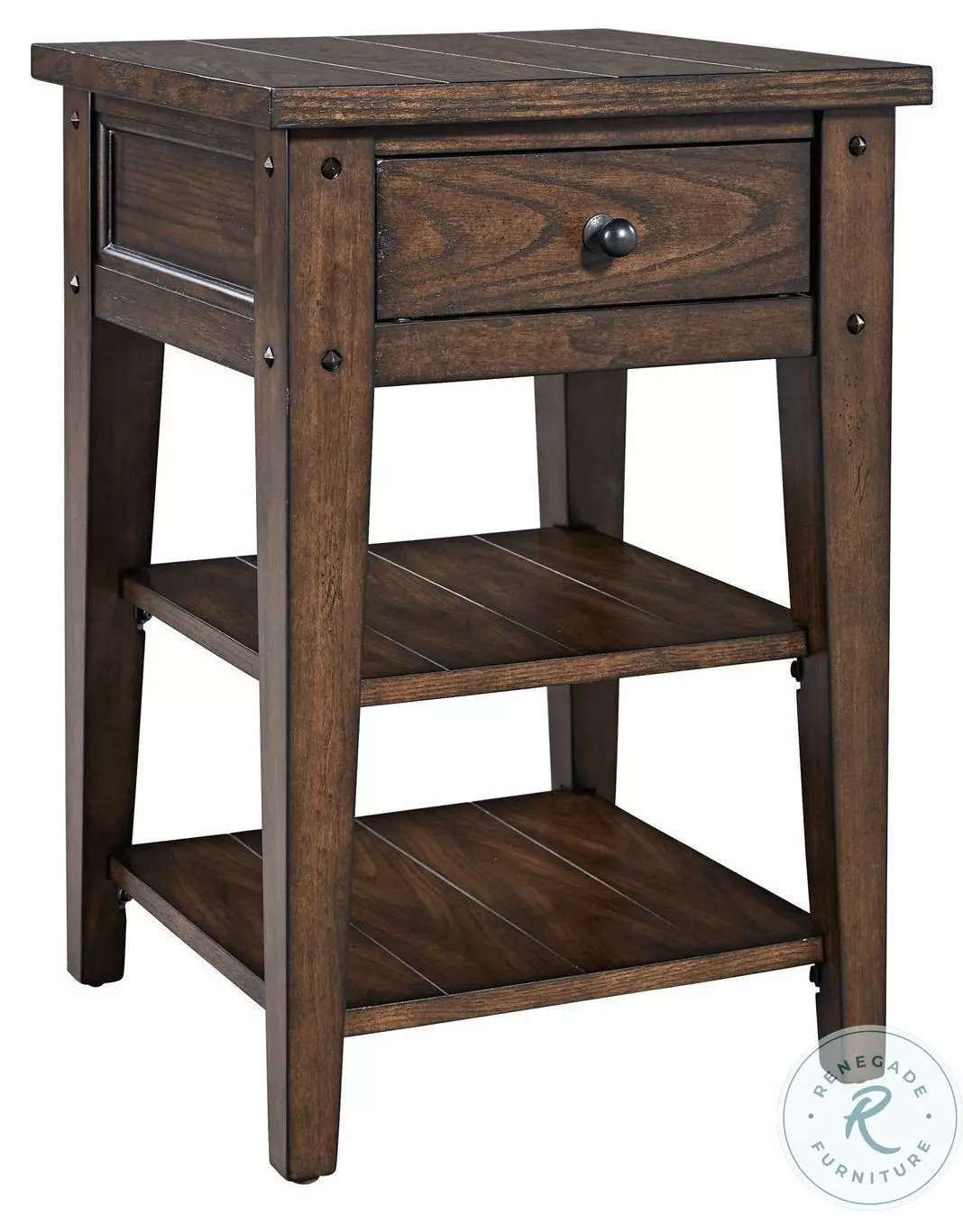 Lake House Brown Chair Side Table from Liberty | Coleman Furniture