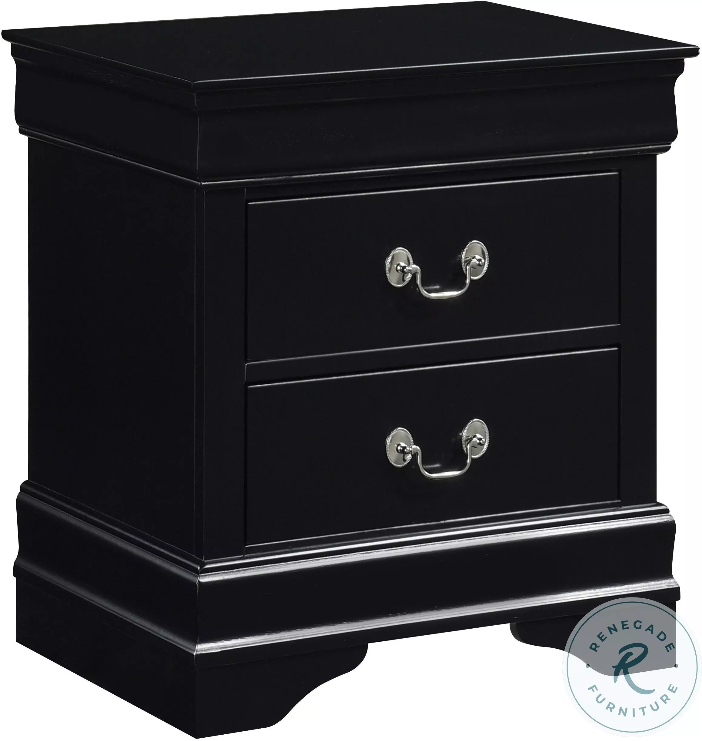 Mayville Burnished Black Night Stand from Homelegance (2147BK-4 ...