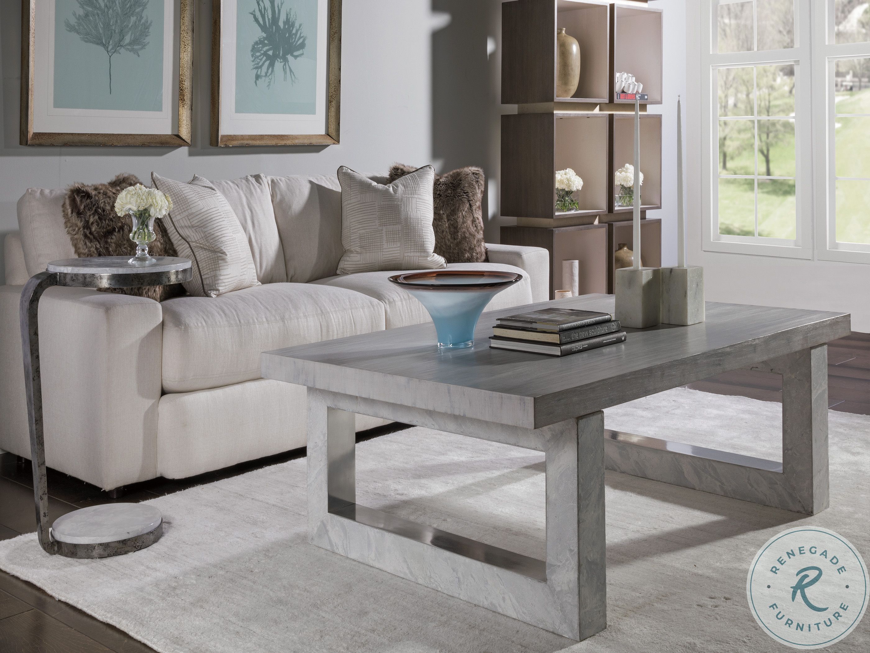 Signature Designs Antique Polished Gray Otto Round Spot Table from ...