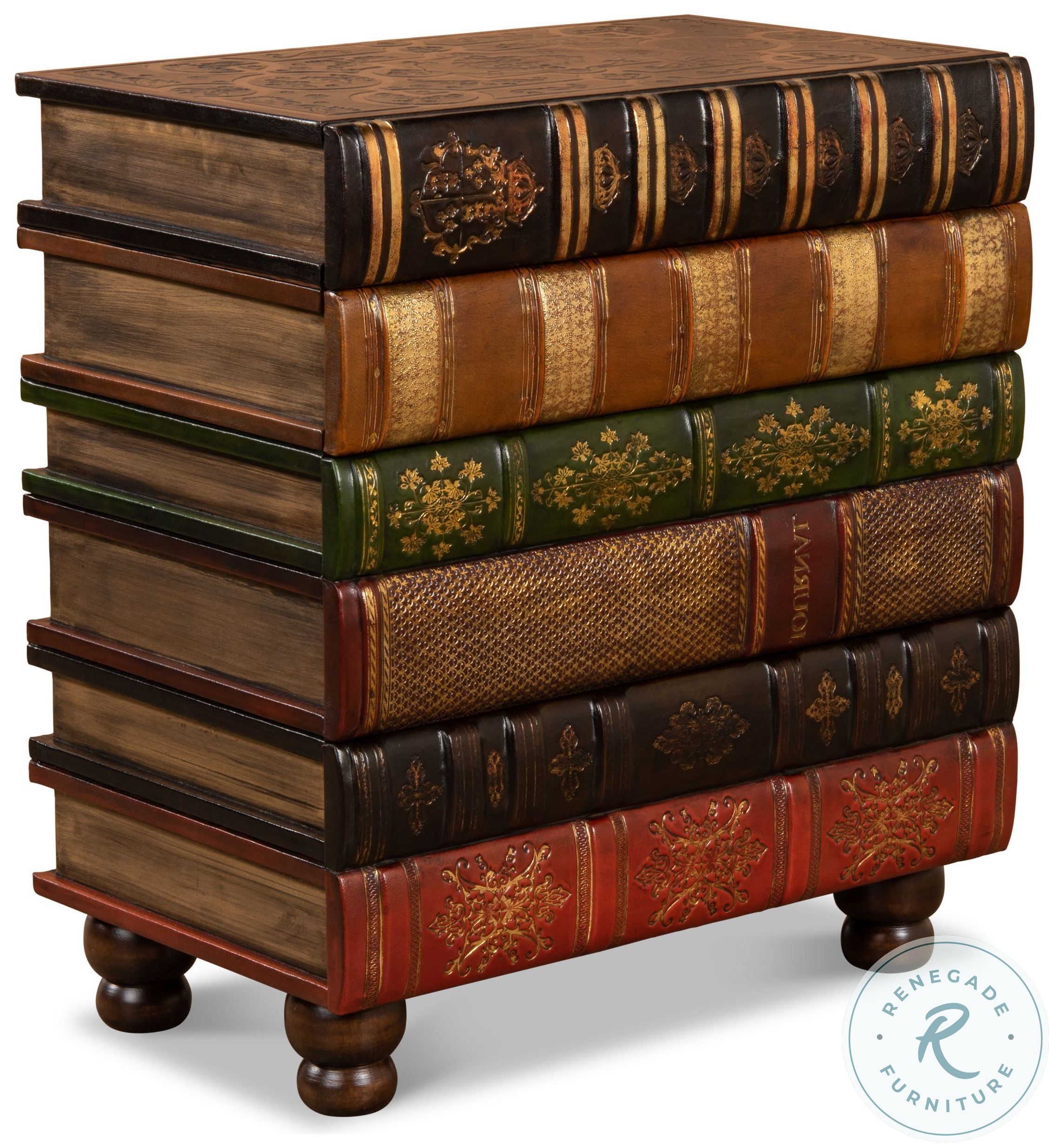Florentine Books Multicolor Chairside Chest from Sarreid | Coleman ...