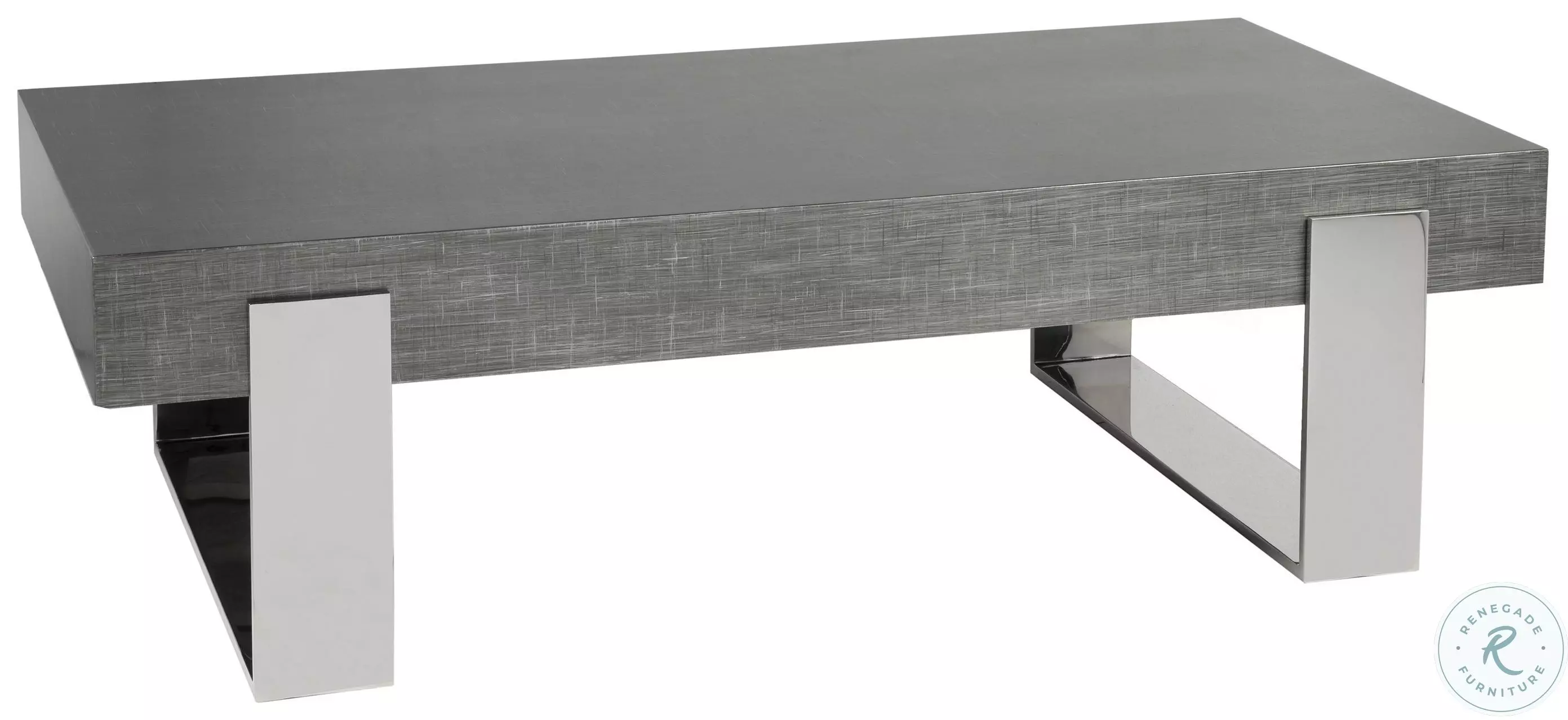 Signature Designs Gray And Silver Iridium Rectangular Cocktail Table ...