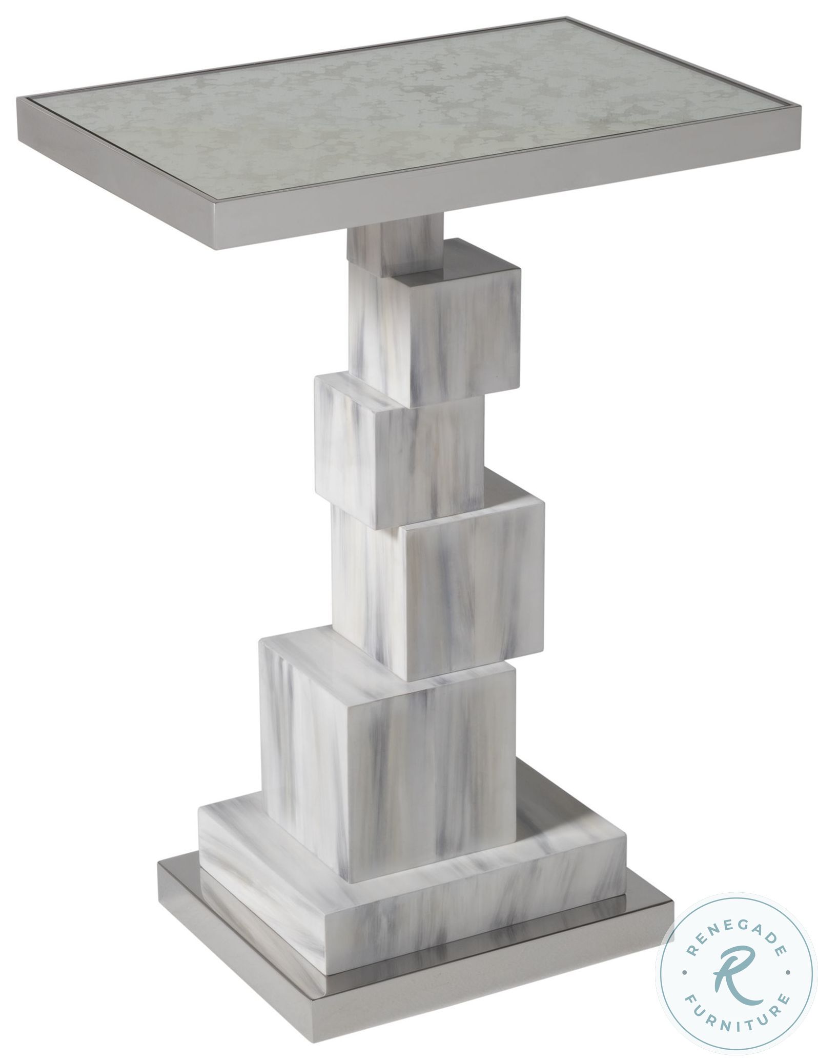 Signature Designs White Touche Rectangular Spot Table from Artistica ...