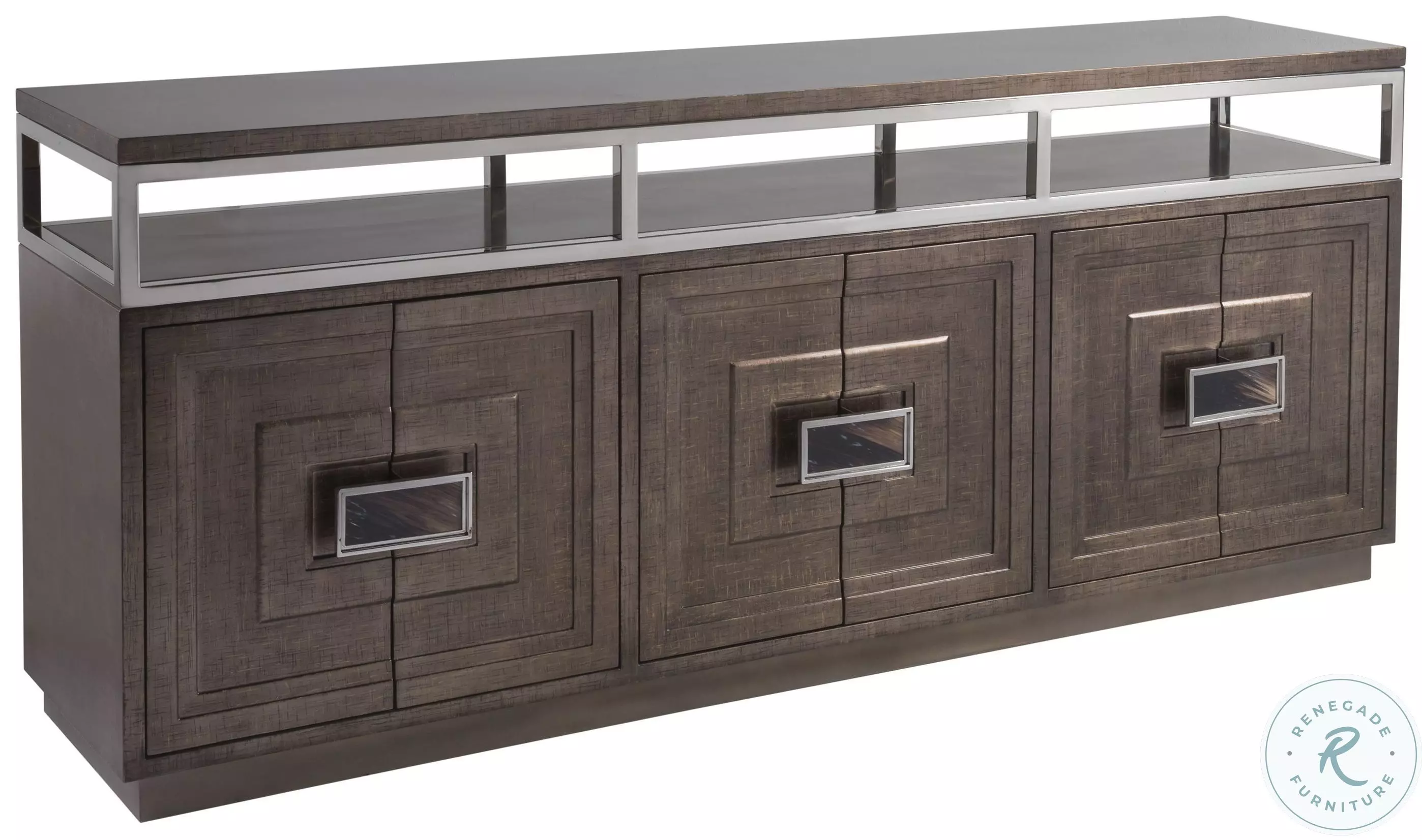 Signature Designs Brown And Silver Viscount Media Console from ...
