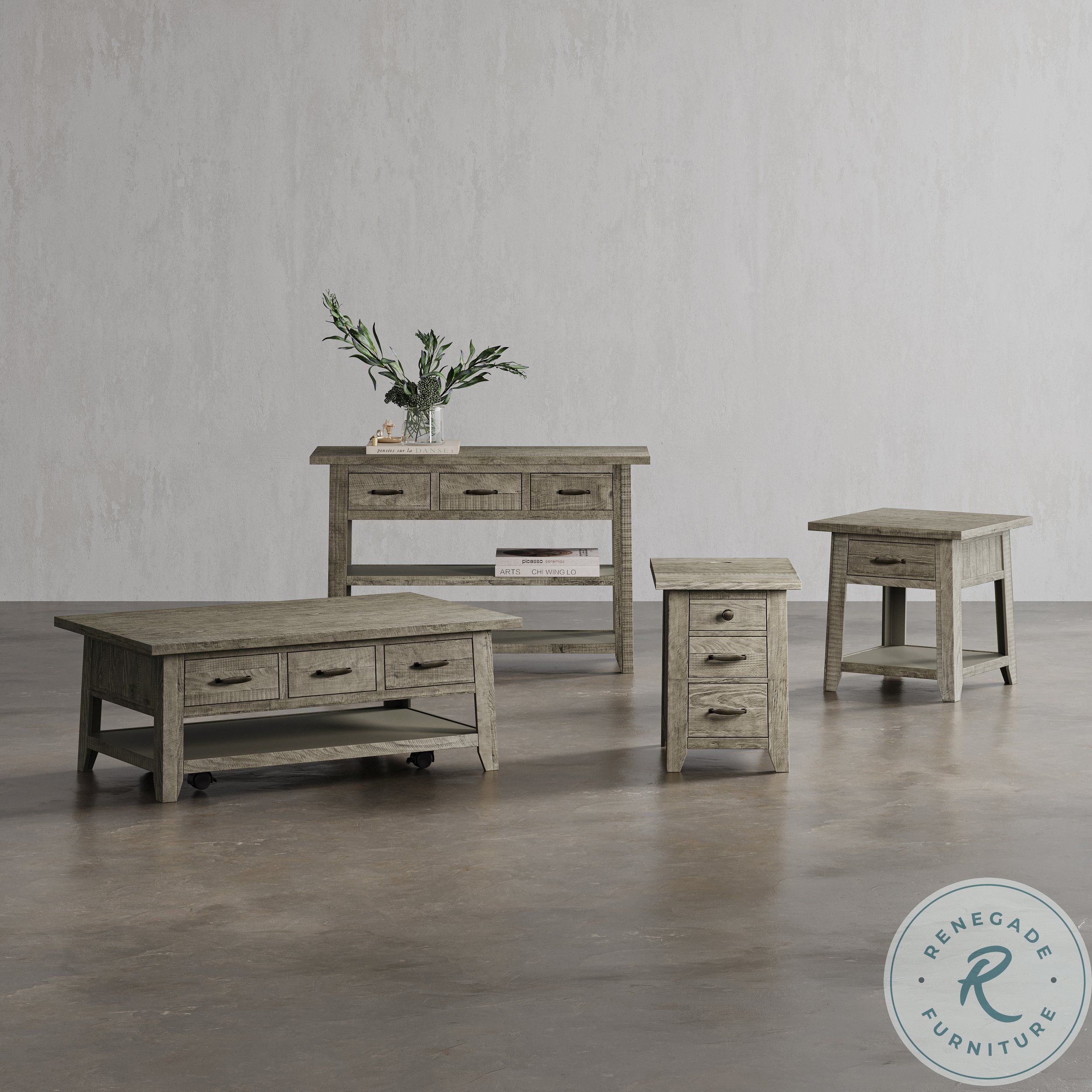 Telluride Driftwood Gray 1 Drawer End Table From Jofran | Coleman Furniture