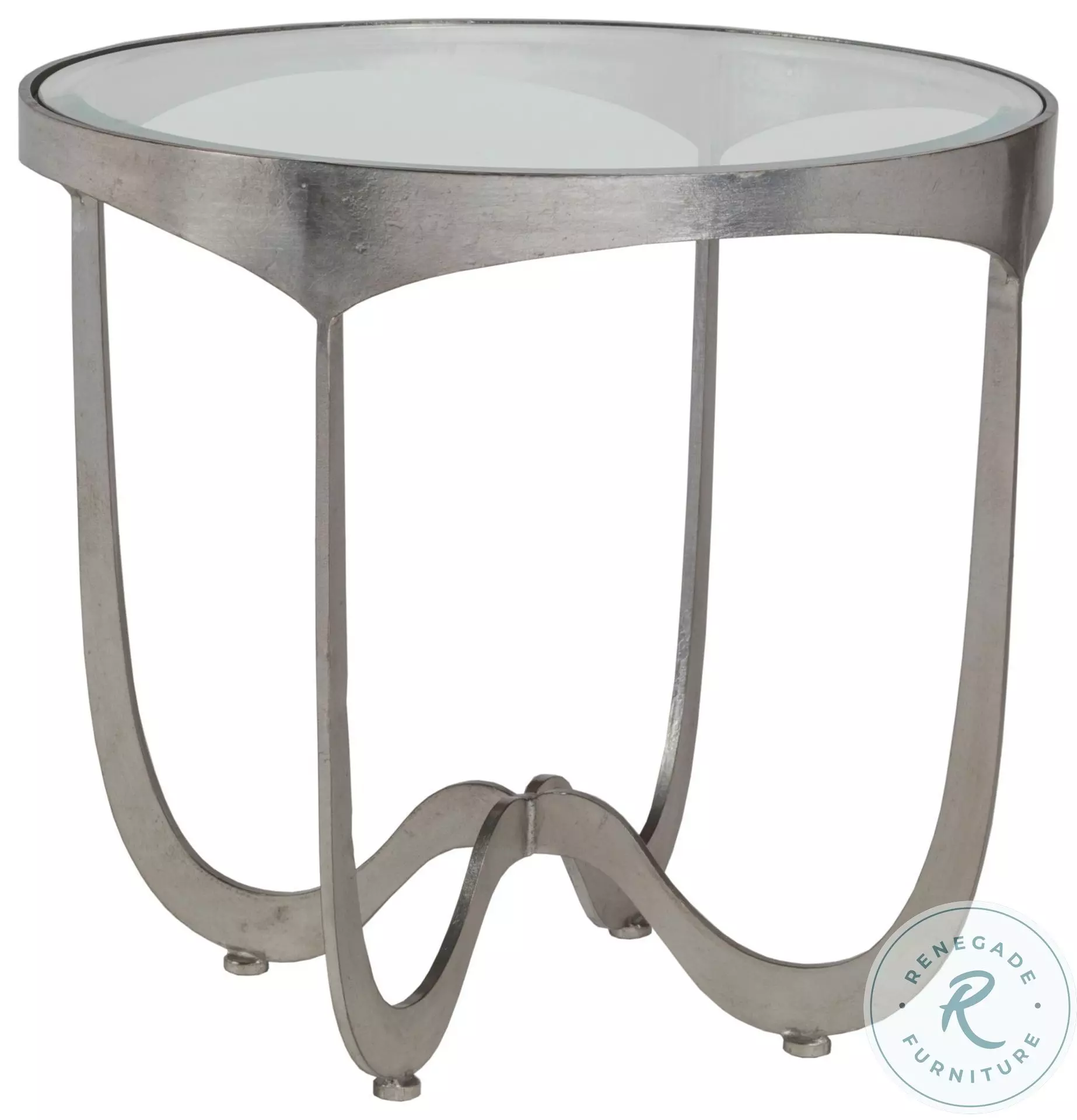 Metal Designs Silver Leaf Sophie Round End Table from Artistica Home ...