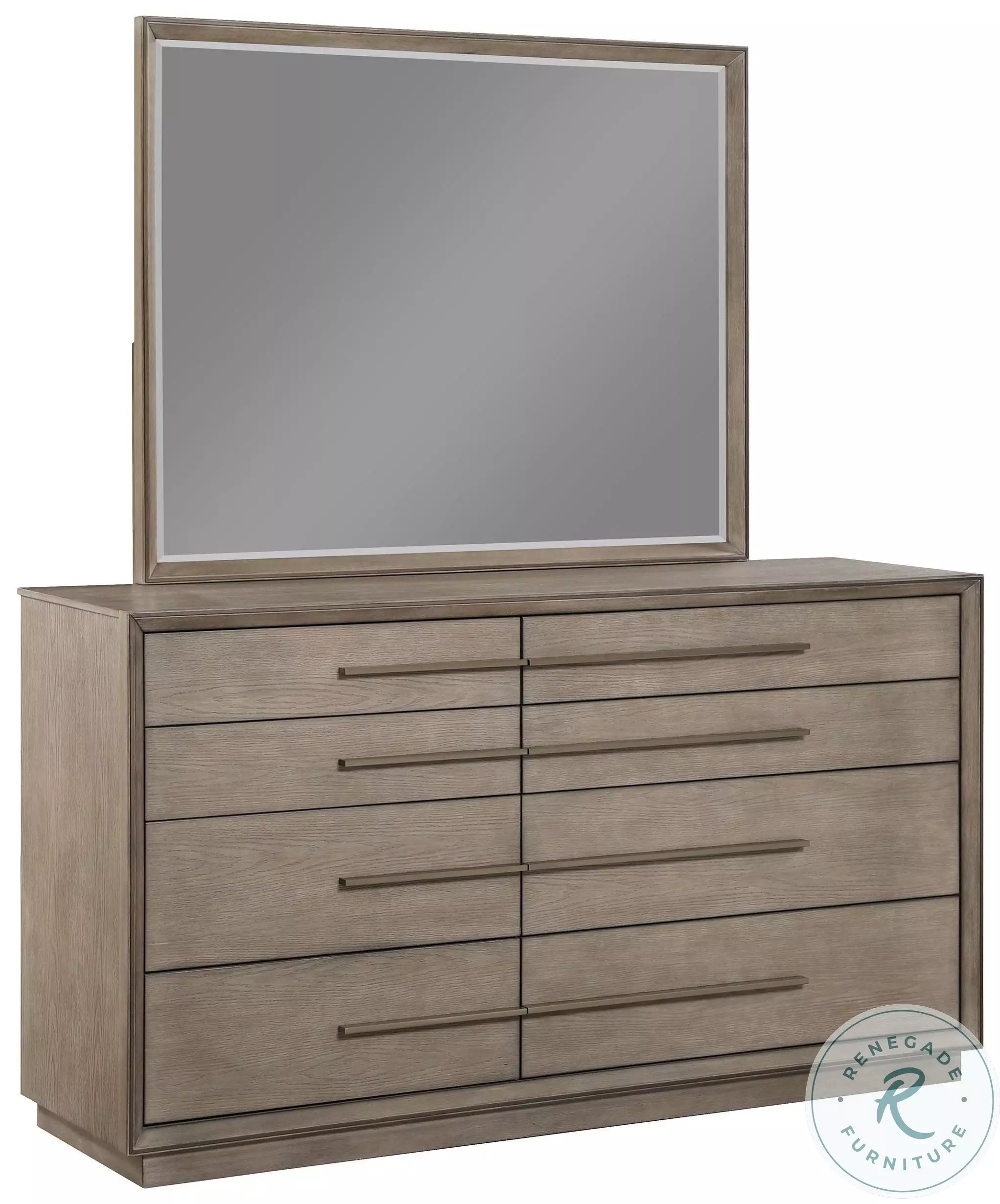 Durango Washed Oak 8 Drawer Dresser With Mirror From Coaster Furniture ...