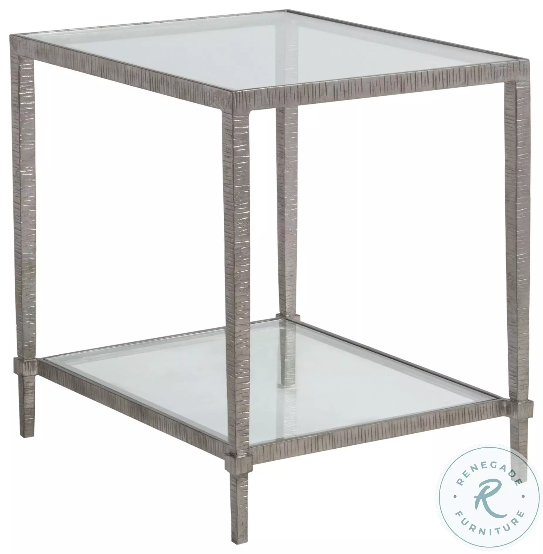 Metal Designs Silver Leaf Claret Rectangular End Table from Artistica ...