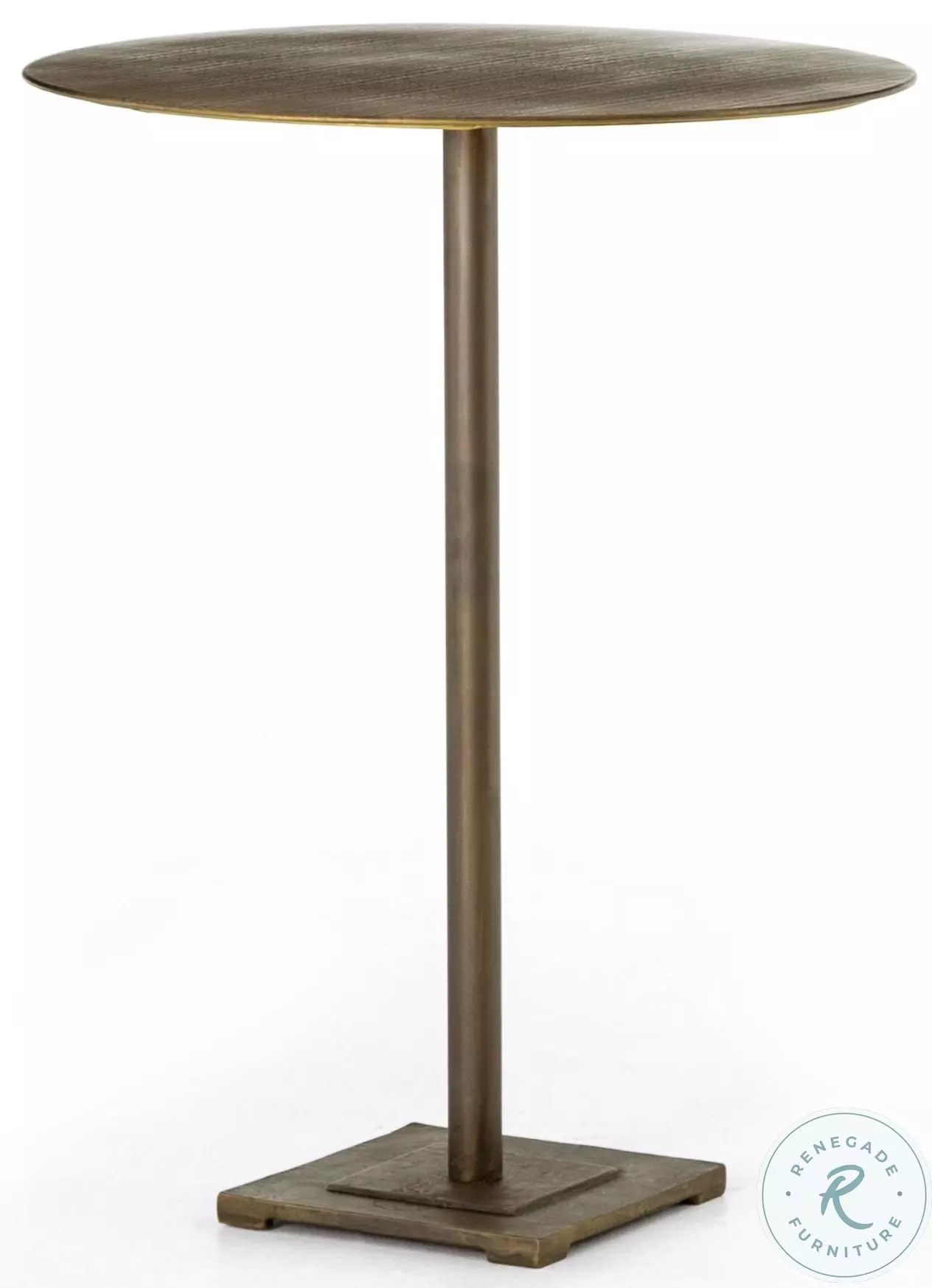 Fannin Acid Aged Brass Bar Table from Four Hands | Coleman Furniture