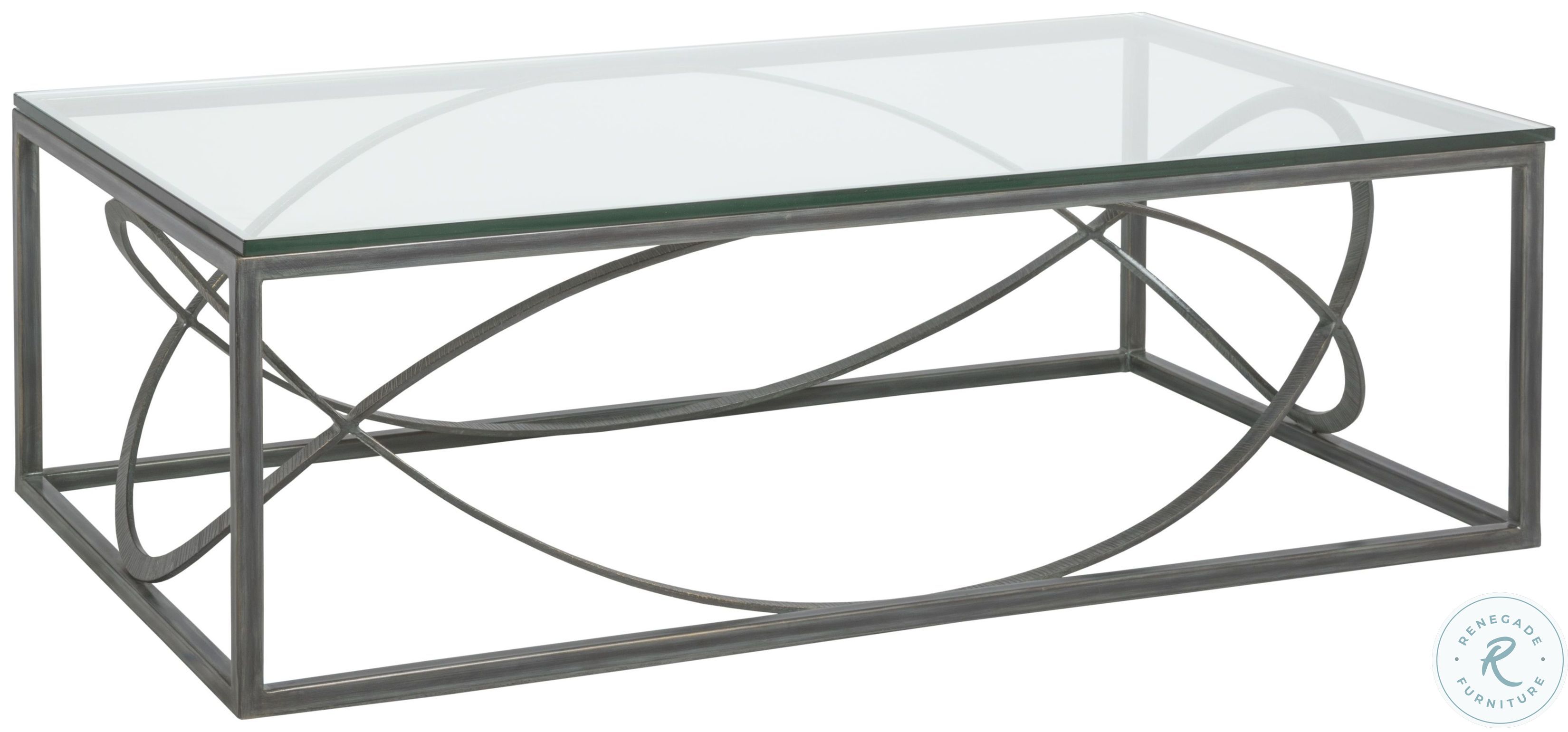Metal Designs Black Ellipse Rectangular Cocktail Table from Artistica ...