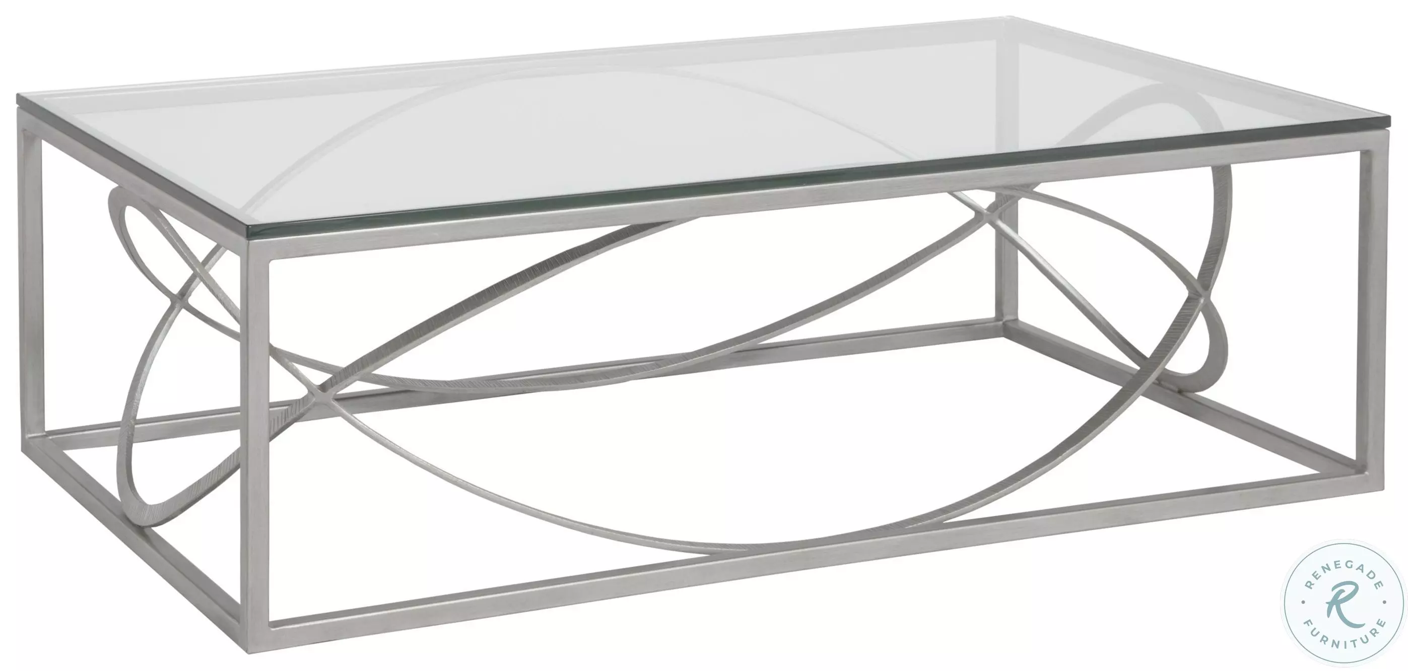 Metal Designs Gray Ellipse Rectangular Cocktail Table from Artistica ...
